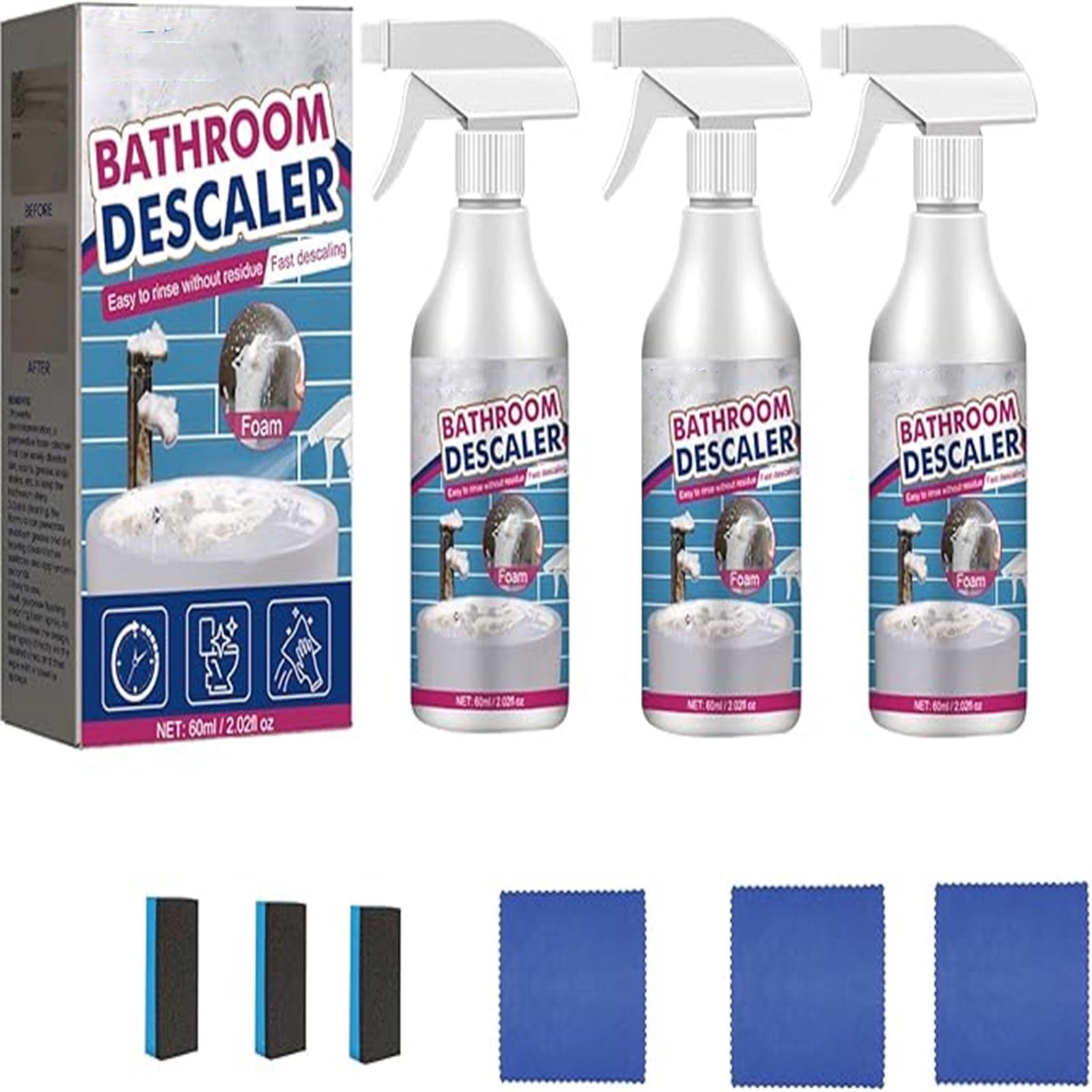 Scrubbing Bubbles Bathroom Cleaner,Bathroom Descaler Foam Cleaner ...