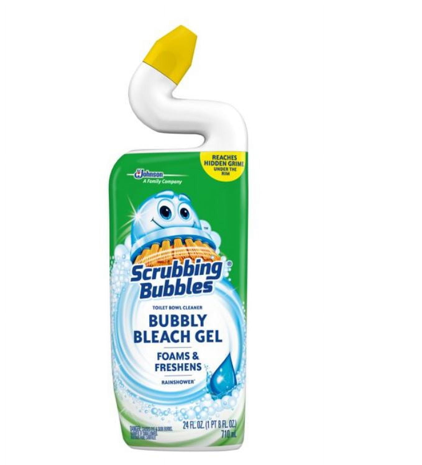 Scrubbing Bubbles Bubbly Bleach Gel Toilet Bowl Cleaner, Rainshower, 24 ...