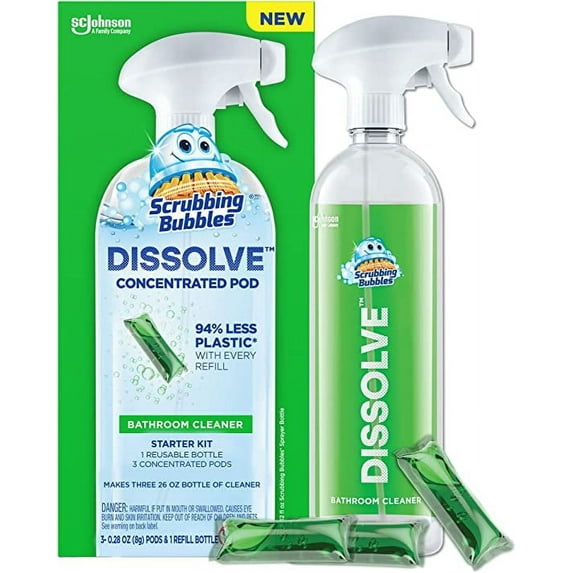 Scrubbing Bubbles Dissolve Concentrated Pod Bathroom Cleaner , Starter ...