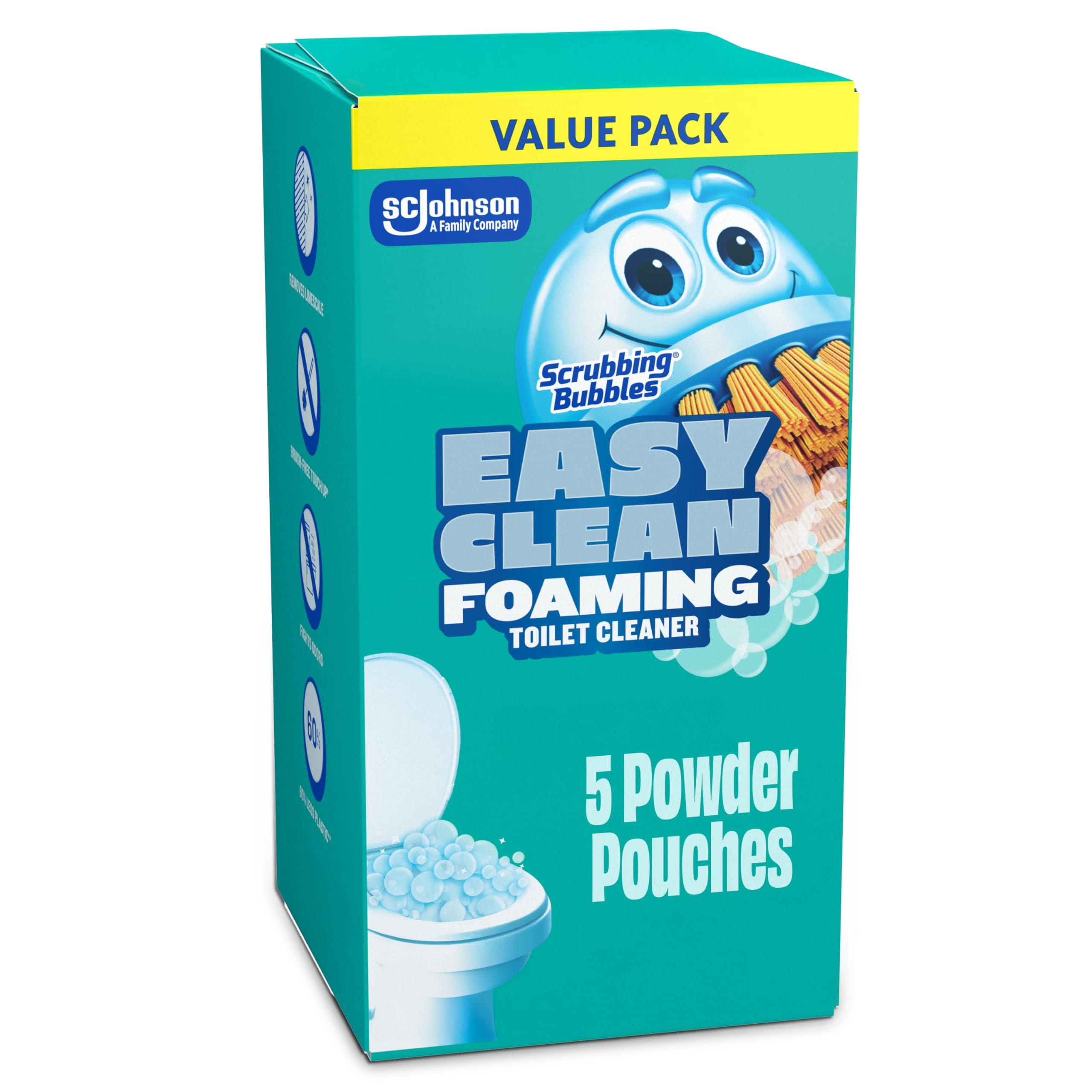 Scrubbing Bubbles Easy Clean Foaming Toilet Bowl Cleaner, Easy Toilet Drop In Powder Pouches ...