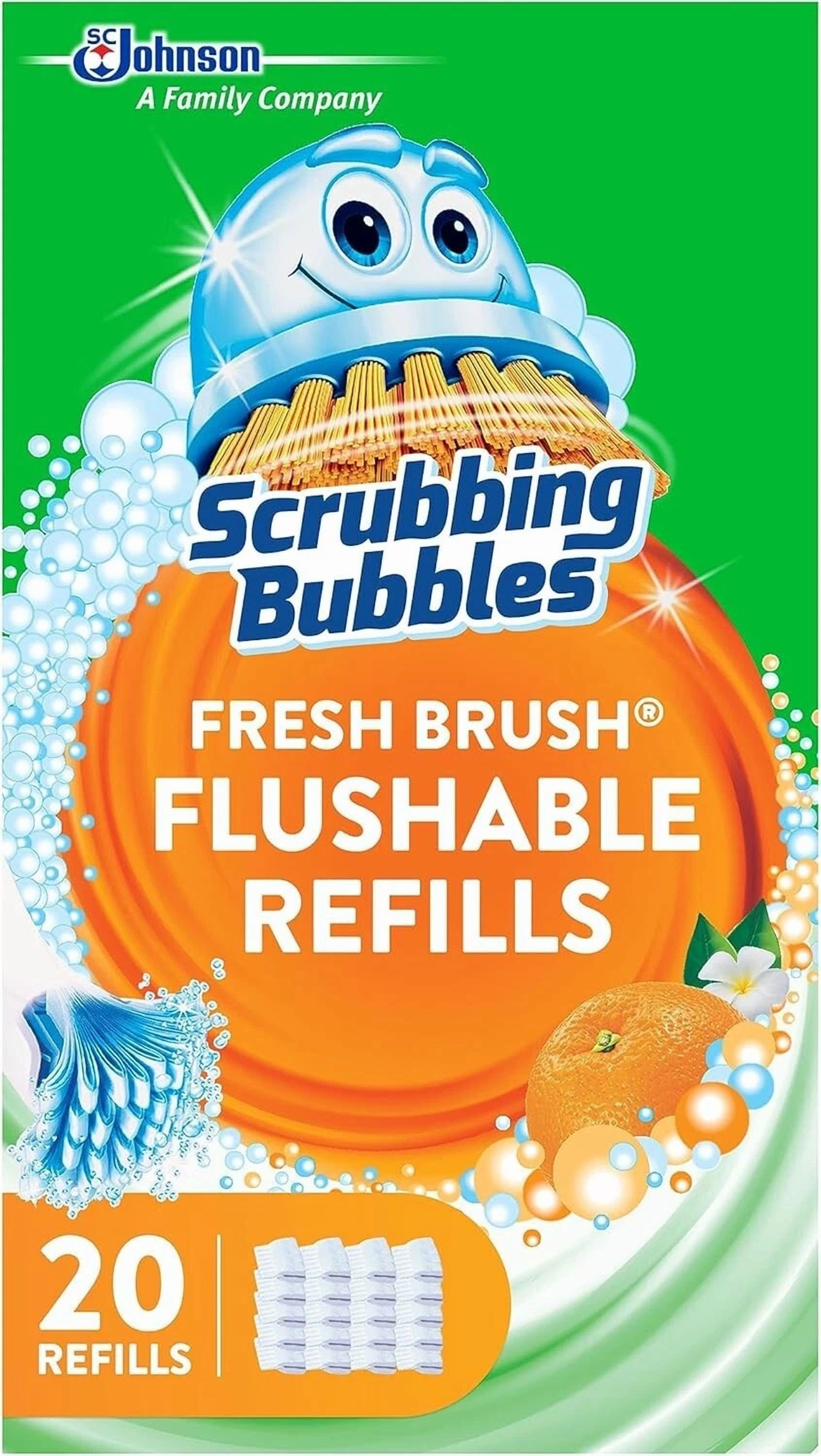 Scrubbing Bubbles Flushable Toilet Wand Refills, Fresh Brush Toilet ...