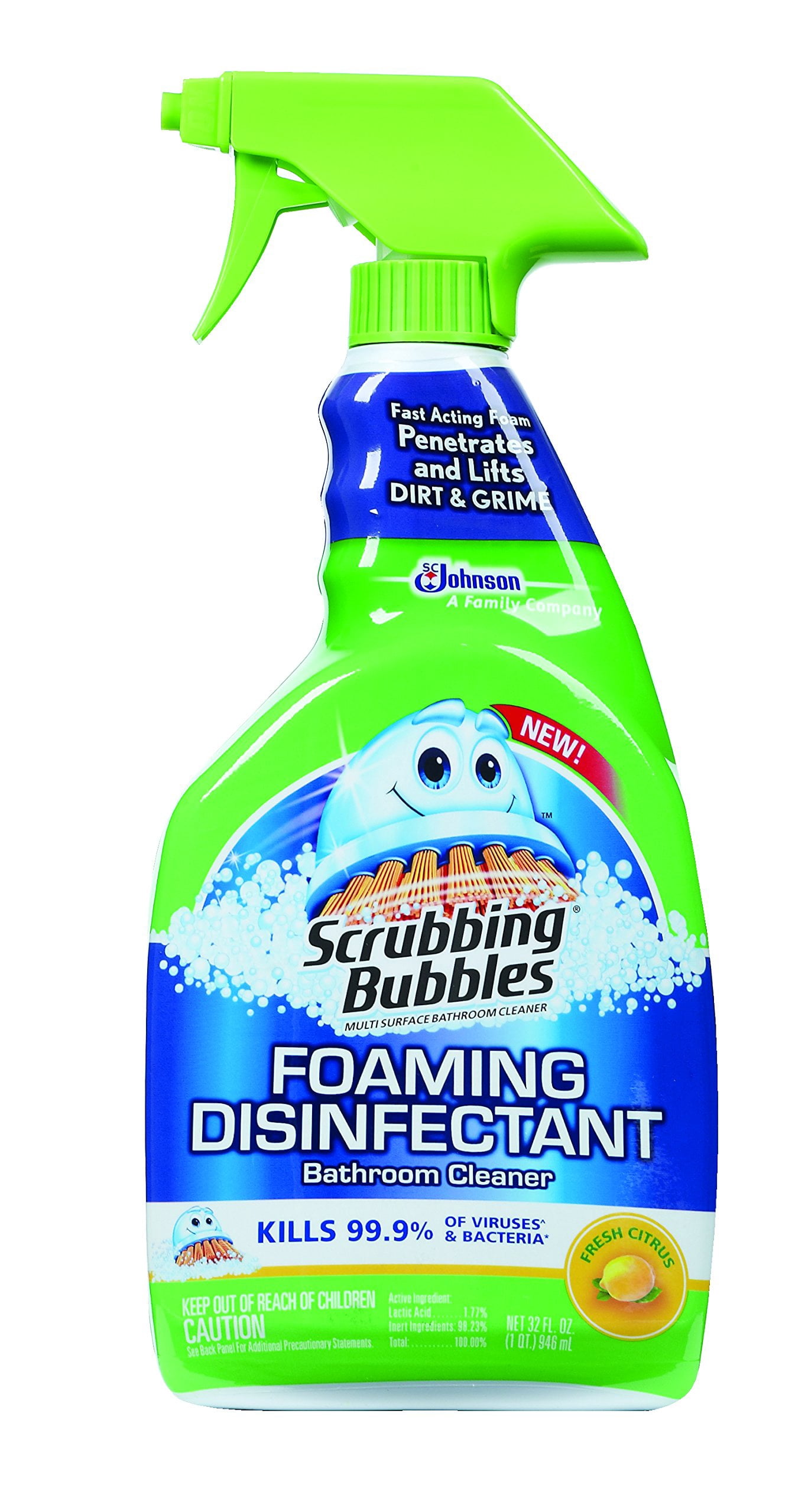 SC Johnson Scrubbing Bubbles Foaming Disinfectant Bathroom Cleaner ...