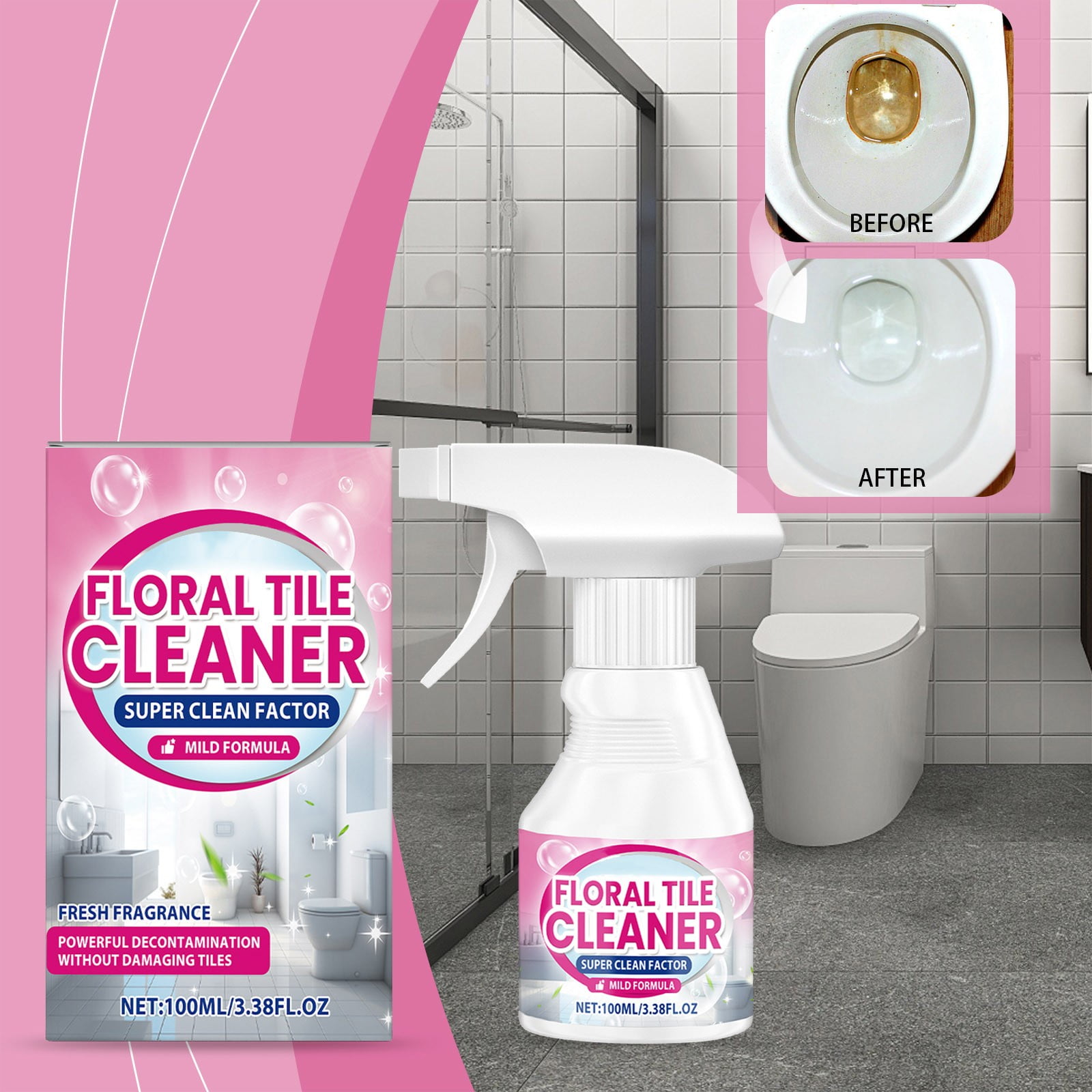 Scrubbing Bubbles Fresh Action Toilet Bowl Cleaner, Floral Fusion, 1 ...