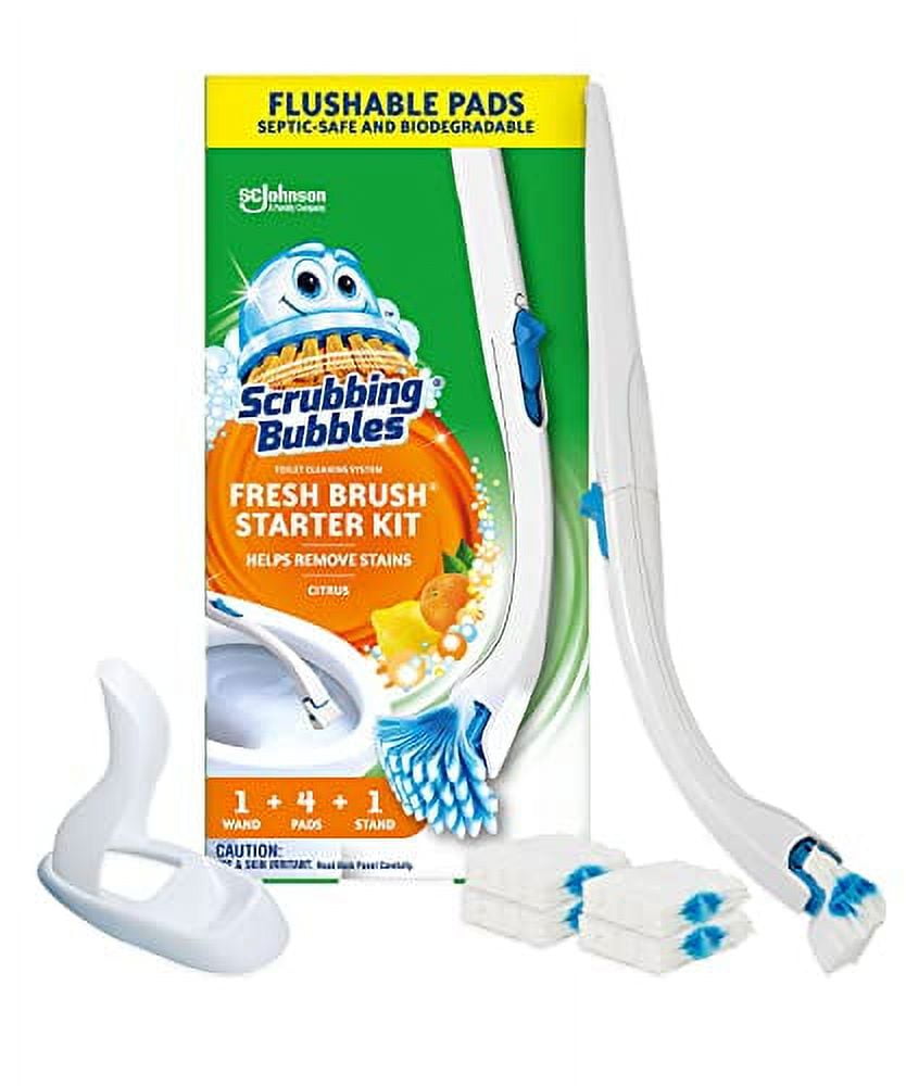 Scrubbing Bubbles Fresh Brush Toilet Bowl Cleaning System Starter Kit ...