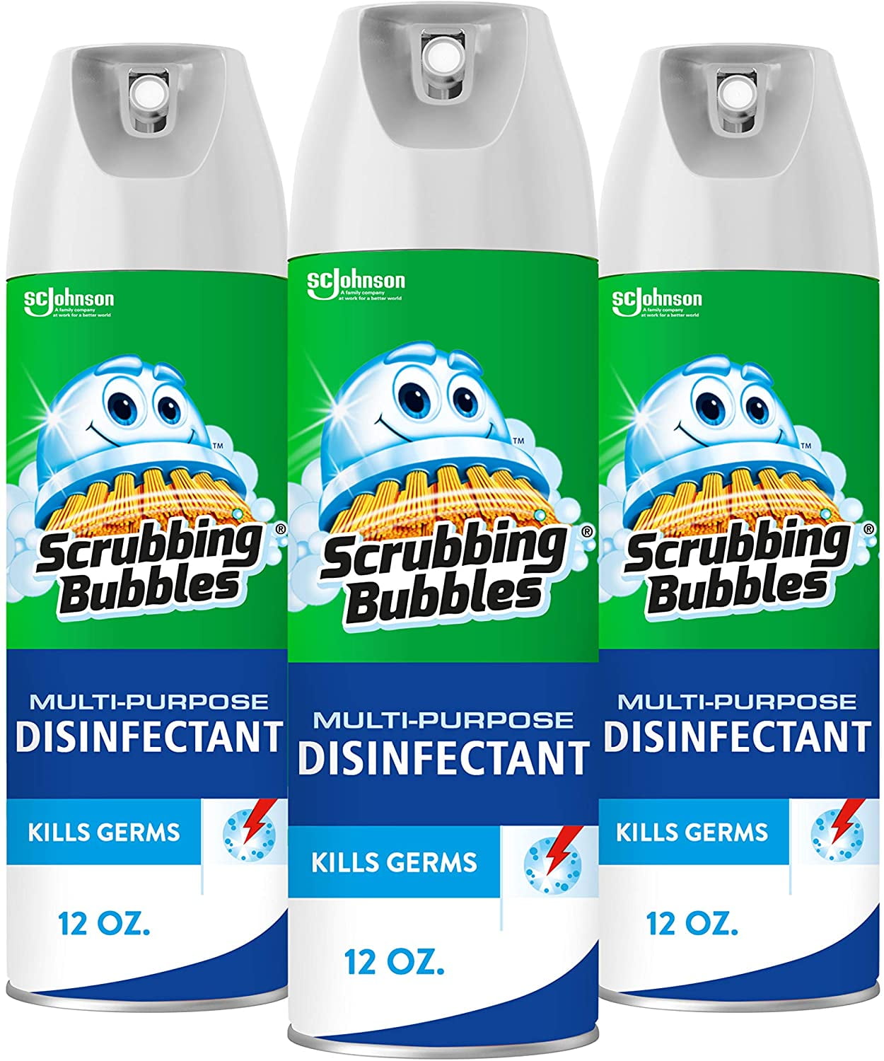 Scrubbing Bubbles Multi-Purpose Disinfectant Spray, 12 oz Pack of 3 ...