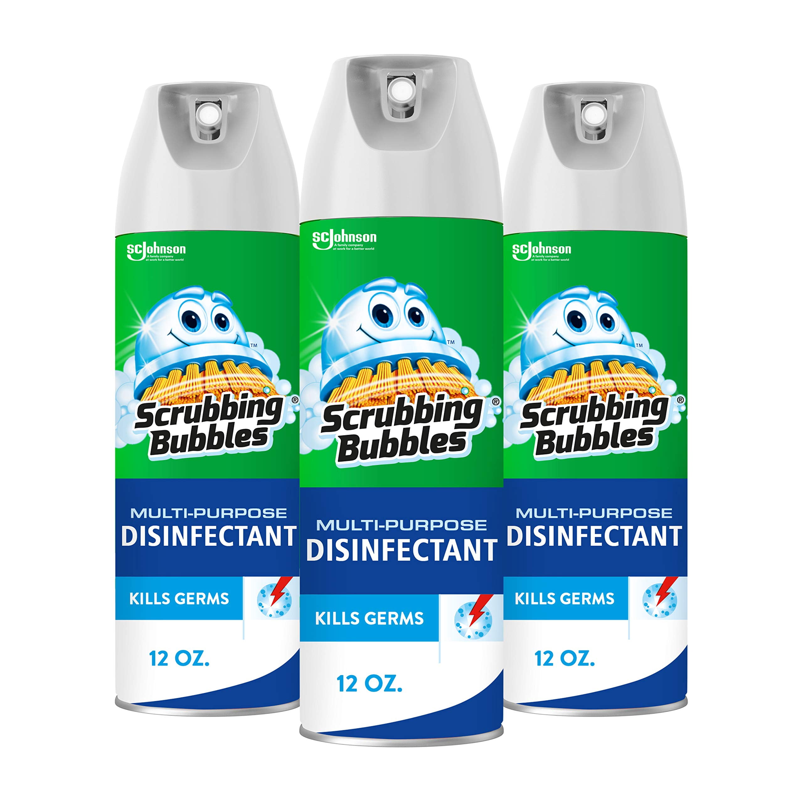 Scrubbing Bubbles Multi-Purpose Disinfectant Spray, 12 oz (Pack of 3 ...