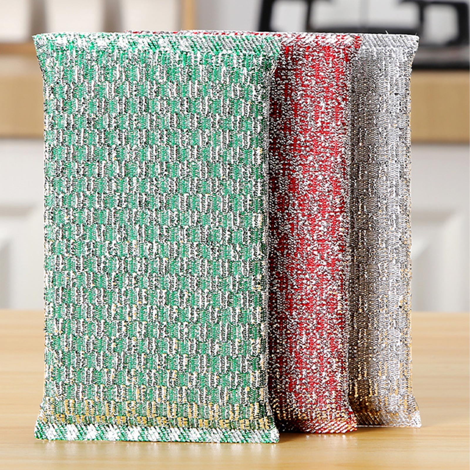 Scrubbing Dishwashing Cloth, Non-Slip Dual-Sided Sponge, Heavy Duty ...