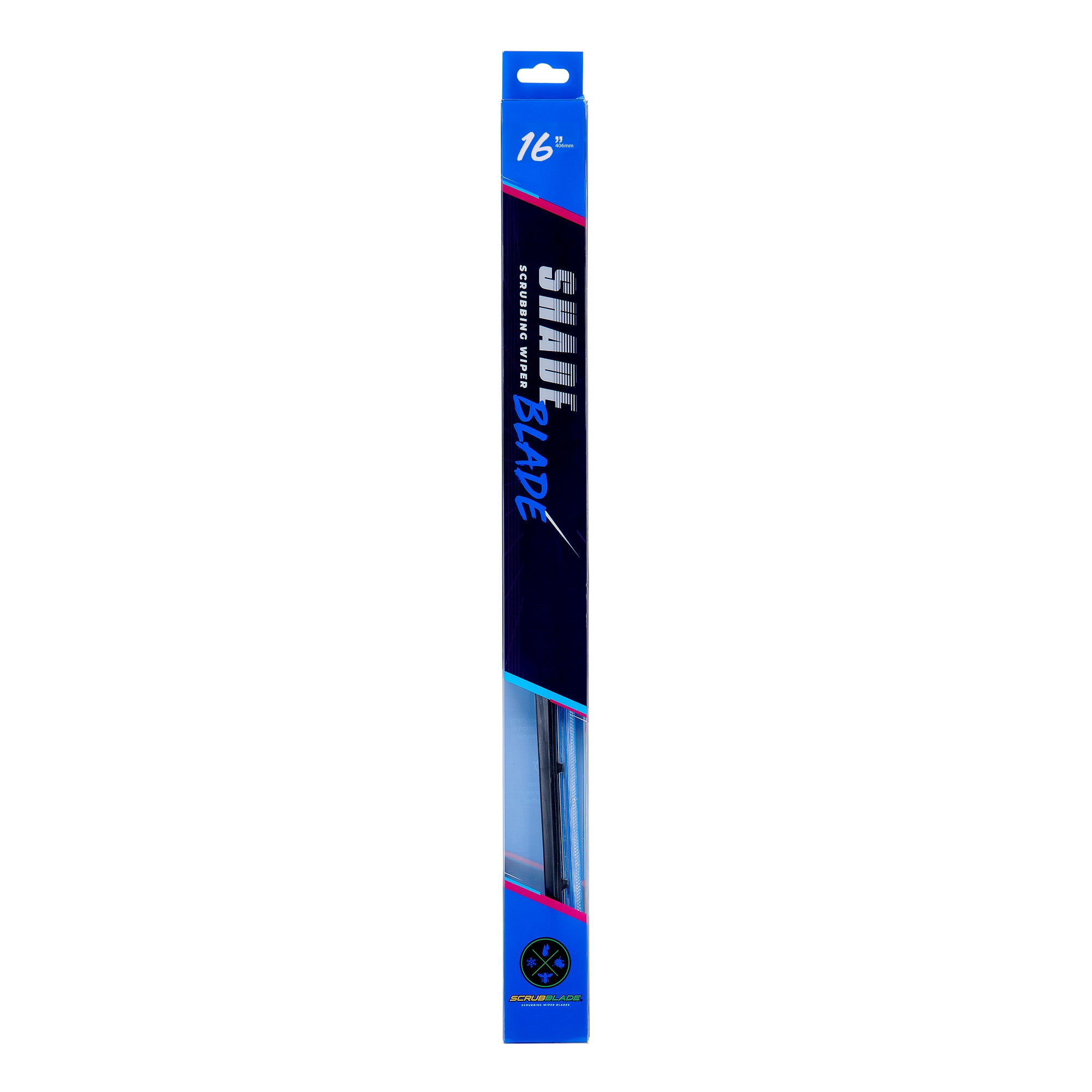 Scrubblade 16" 410MM Blue Silicone ShadeBlade Wiper Blade - Walmart.com