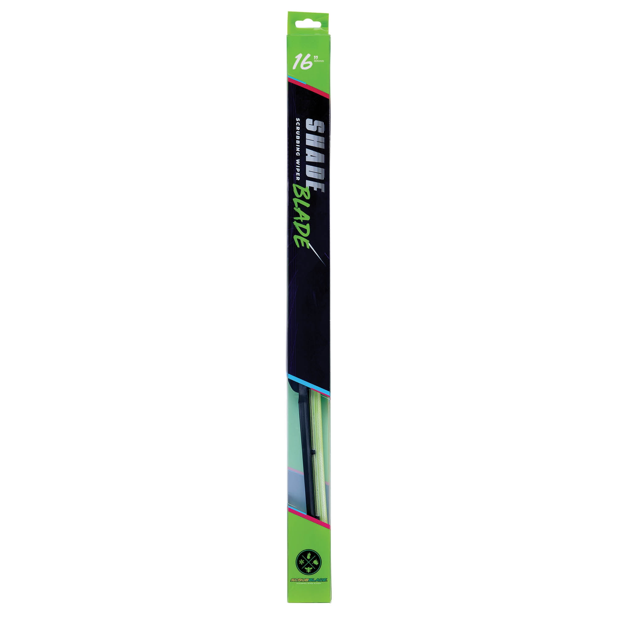 Scrubblade 16" 410MM Green Silicone ShadeBlade Wiper Blade - Walmart.com