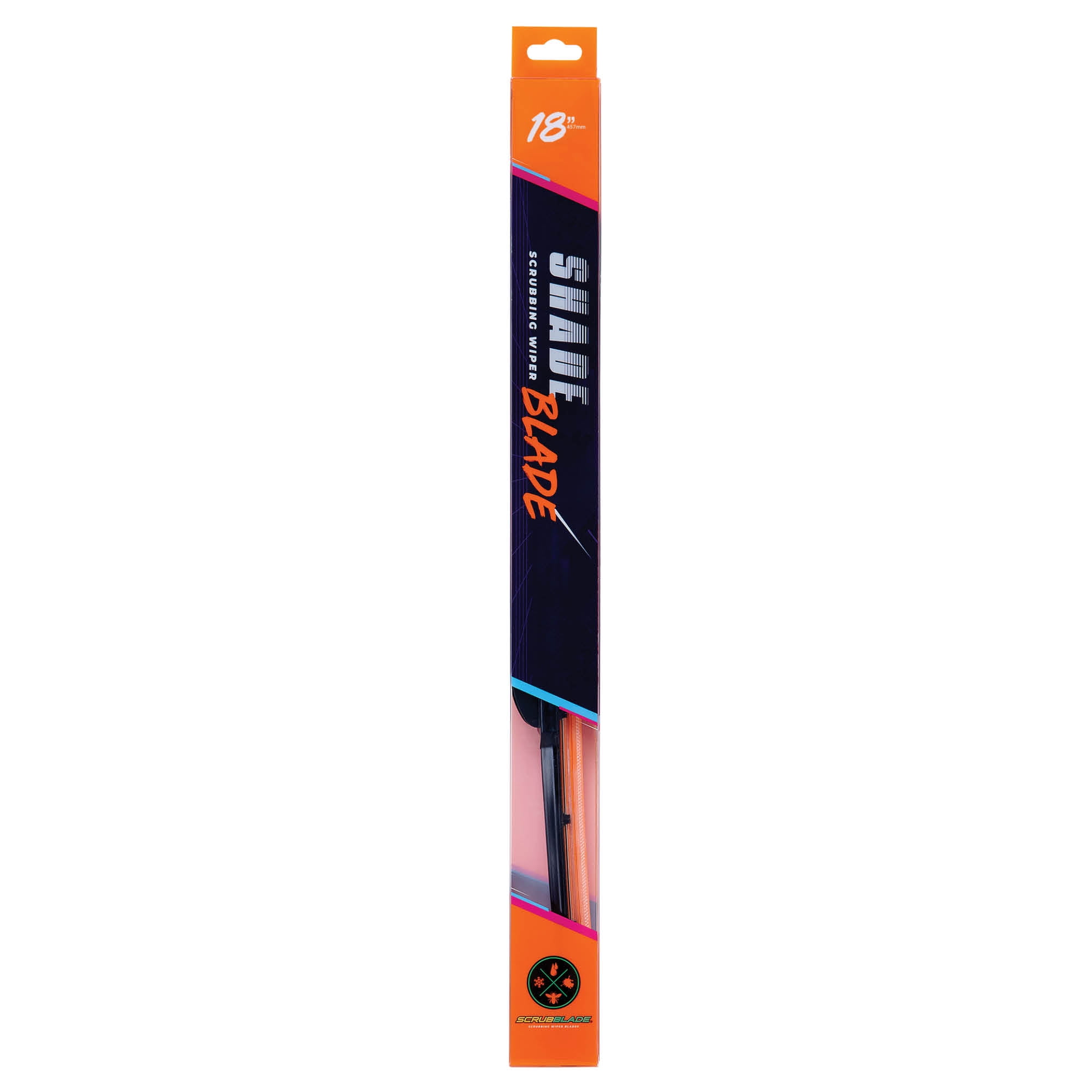 Scrubblade 18" 450MM Orange Silicone ShadeBlade Wiper Blade - Walmart.com