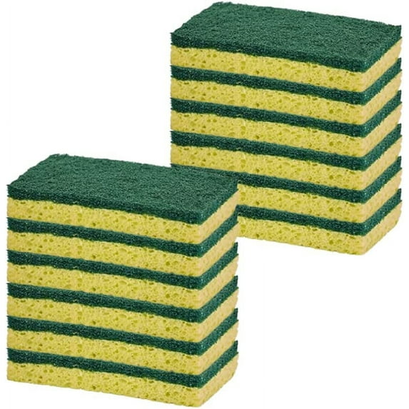 Scrubee Heavy Duty Scrub Sponge with Scouring Pad, Kitchen Dishwashing ...