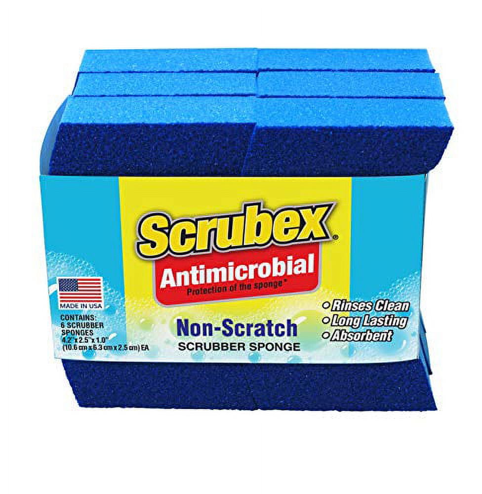 Scrubex Non-Scratch Odor Resistant Scrubber Sponge, 6 Count - Walmart.com