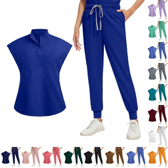 Scrubs Medical Uniform,Stretchable,Quick-drying,Unisex Workwear,for ...