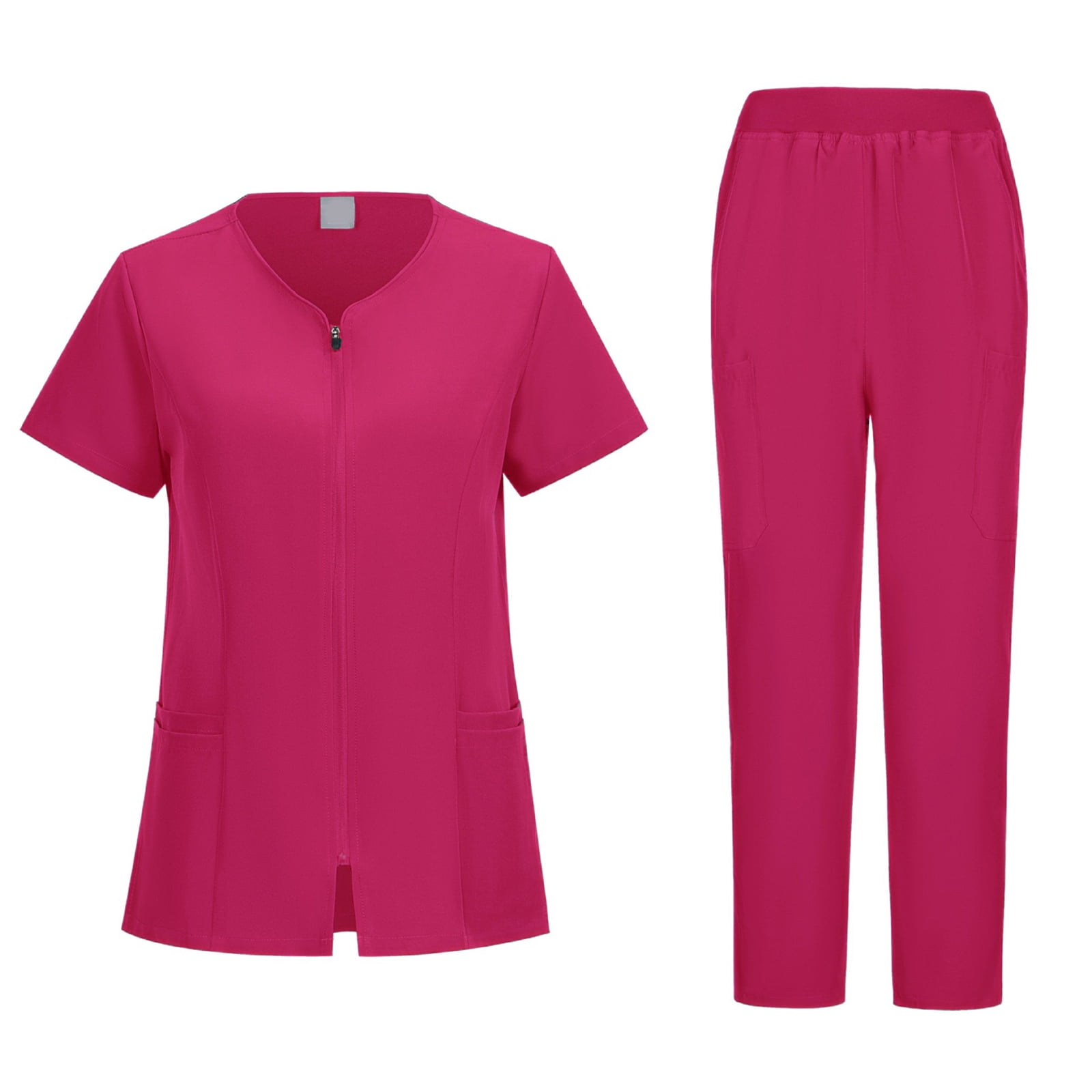 Scrubs Set Women Hospital Medical Uniform Unisex Beauty Salon Workwear ...