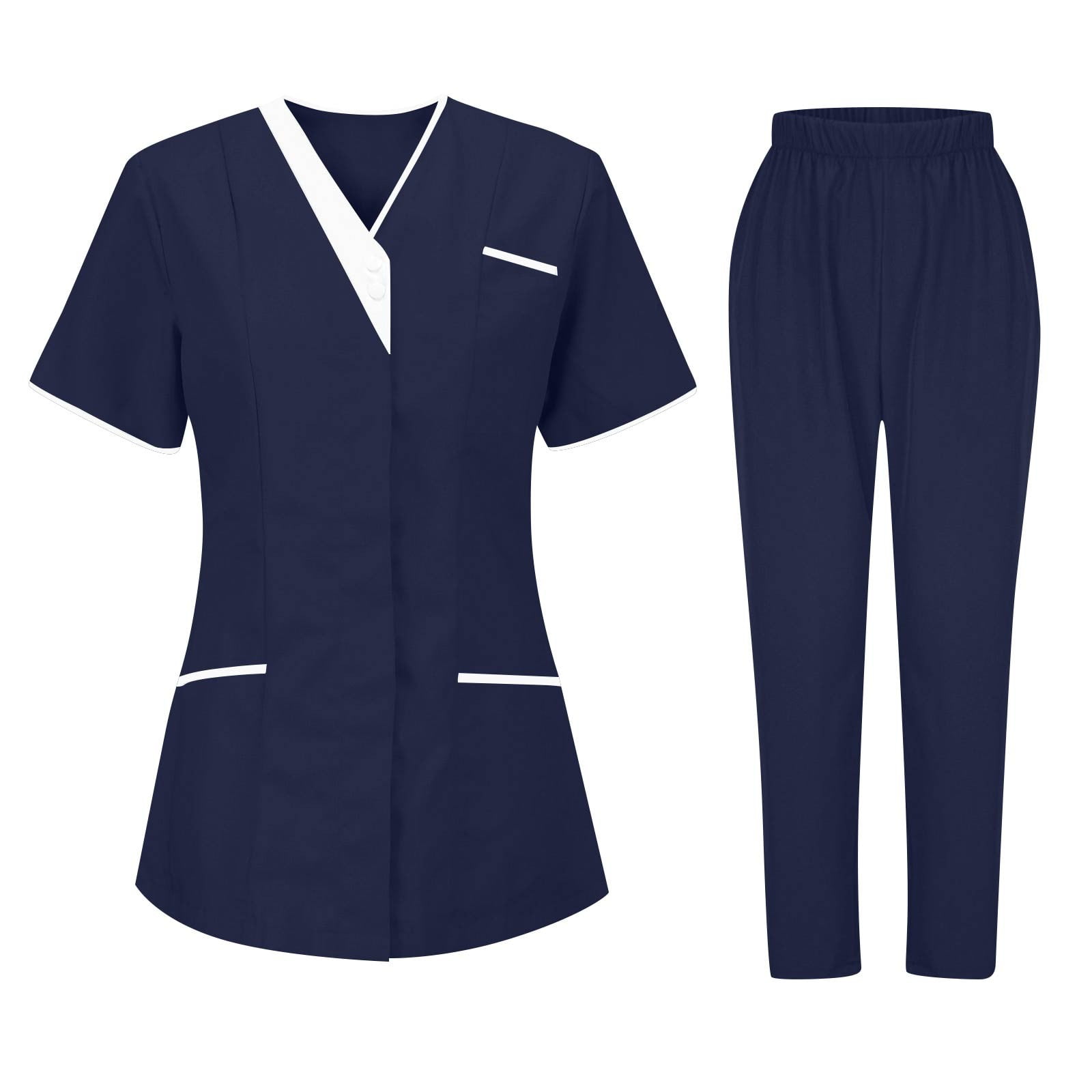 Scrubs Sets Clinical Tops Pants Works Doctor Nurse Uniform Works Nurses ...