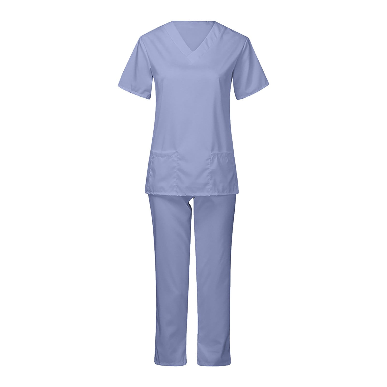 Scrubs for Women Set 2 Piece Outfits Plus Size Soft Scrub V Neck Short ...