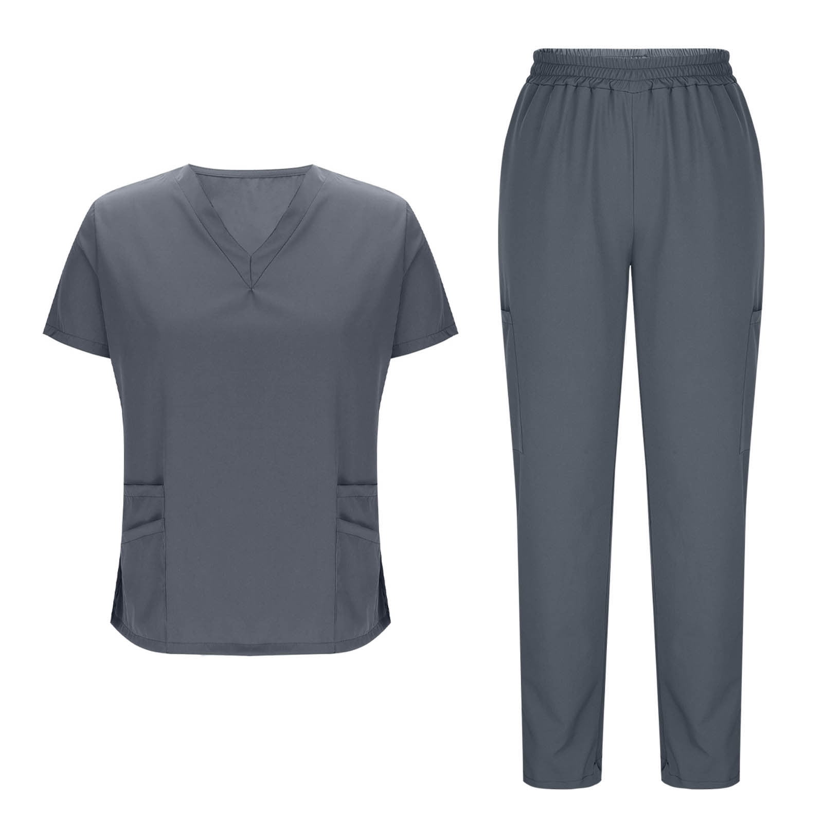 Scrubs for Women Set Stretch Uniform Nursing Scrub Outfits Straight Leg ...