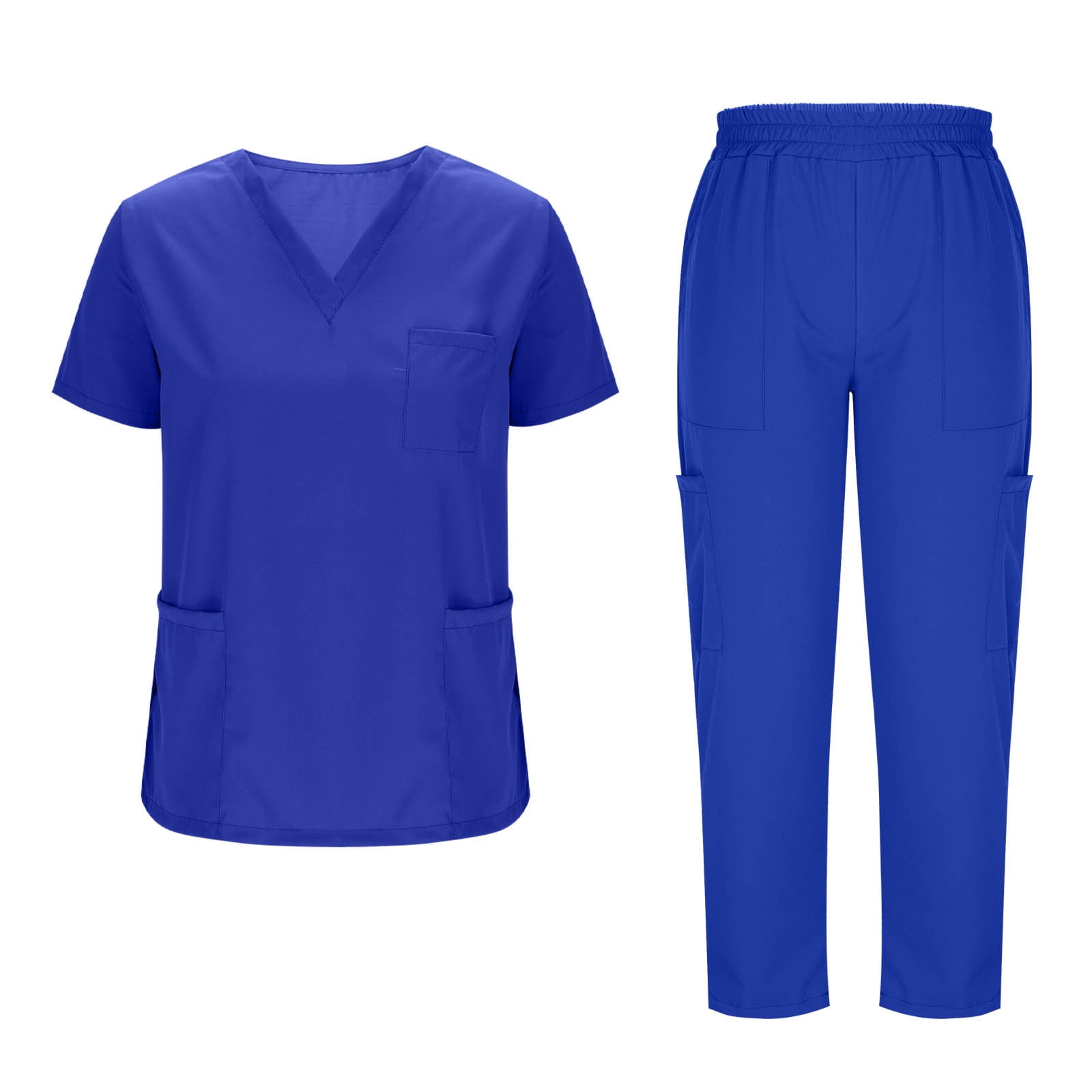 Scrubs for Women Set Stretch Uniform Nursing Scrub Outfits Straight Leg ...