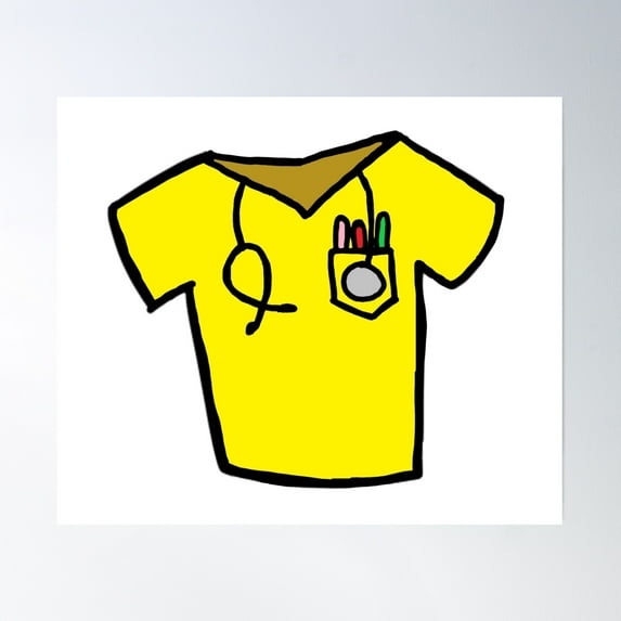 Scrubs Yellow Poster Wall Art, Modern Wall Decor, 12x18 UNFRAMED ...