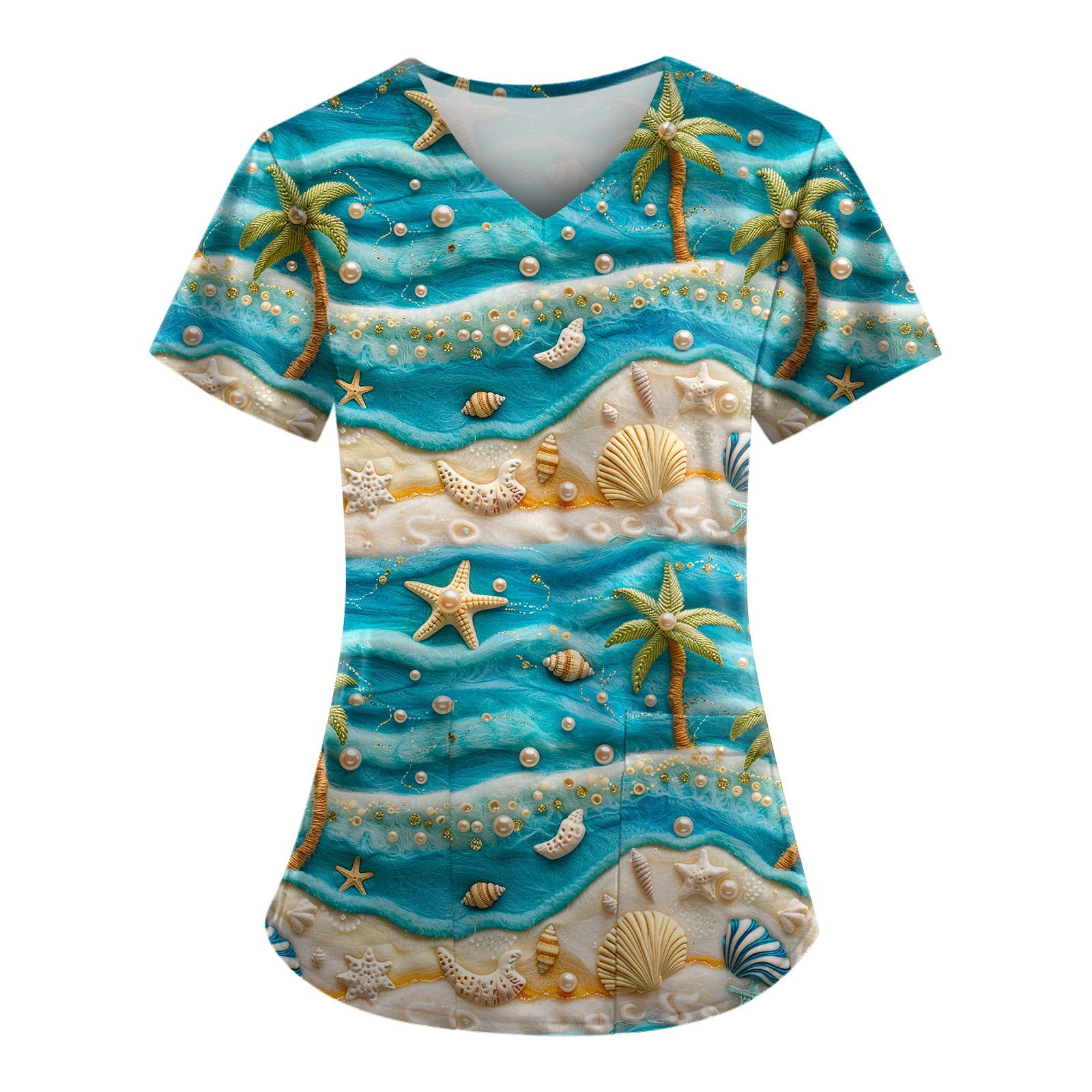 Scrubs for Women Cropped Short Sleeve Summer Scrub for Women Work ...