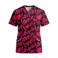 Scrubs for Women Cute Animal Printed Casual Short Sleeve V-Neck Carer ...