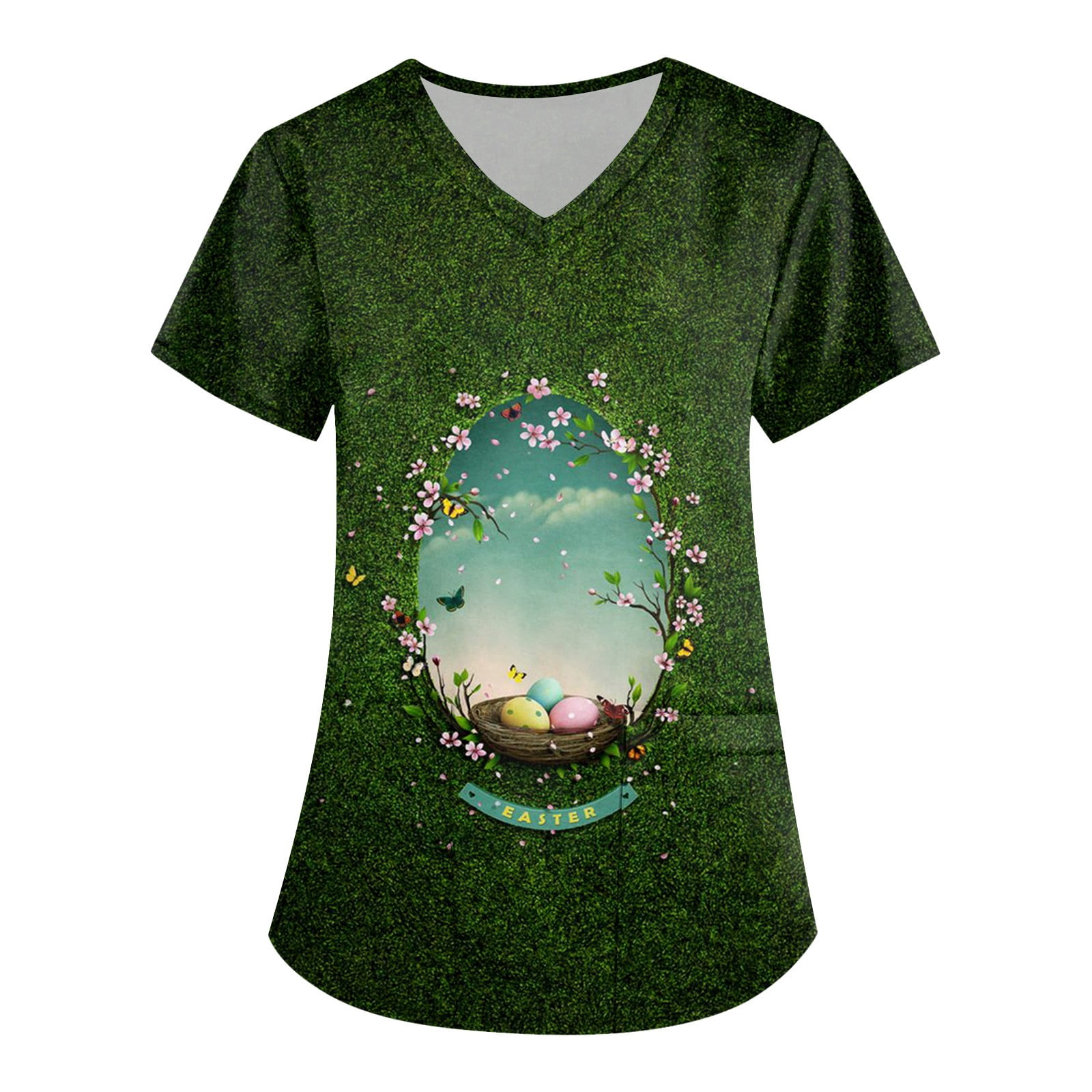 Scrubs for Women Set Easter Womens Shirts Ladies Easter Tops Easter Day ...