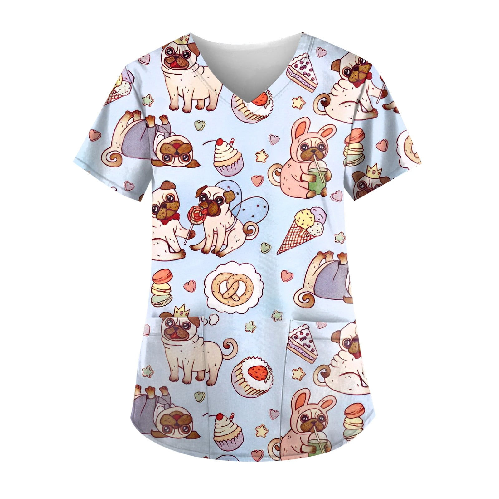 Scrubs for Women Lounges Crop Short Sleeve Scrub Womens Summer Work ...