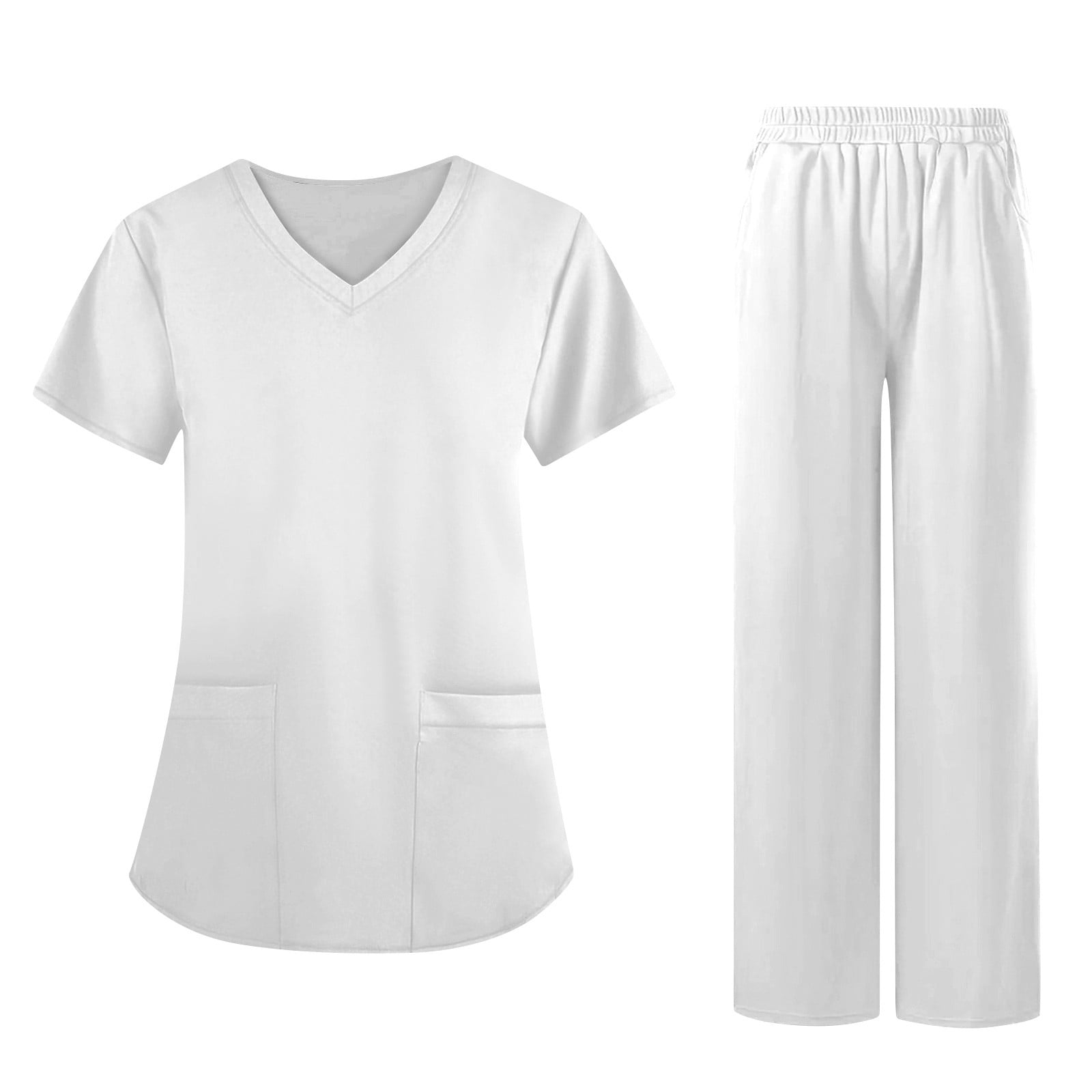 Scrubs for Women Scrub Set - Comfort Stretch V-Neck Scrub Tops with ...