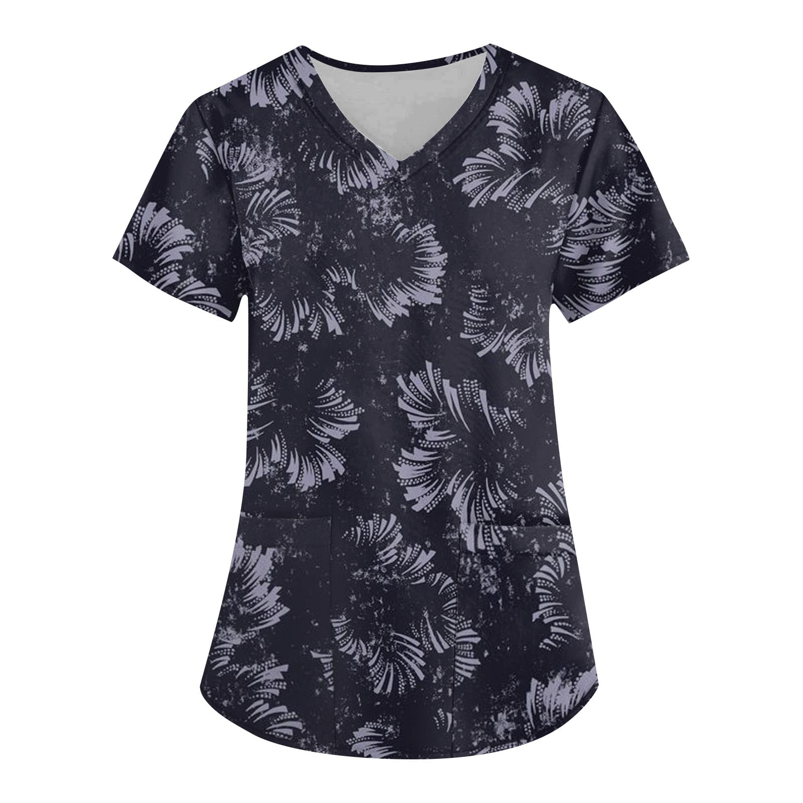 Scrubs for Women Womens Plus Size Scrub Tops Nursing Uniform Scrub ...