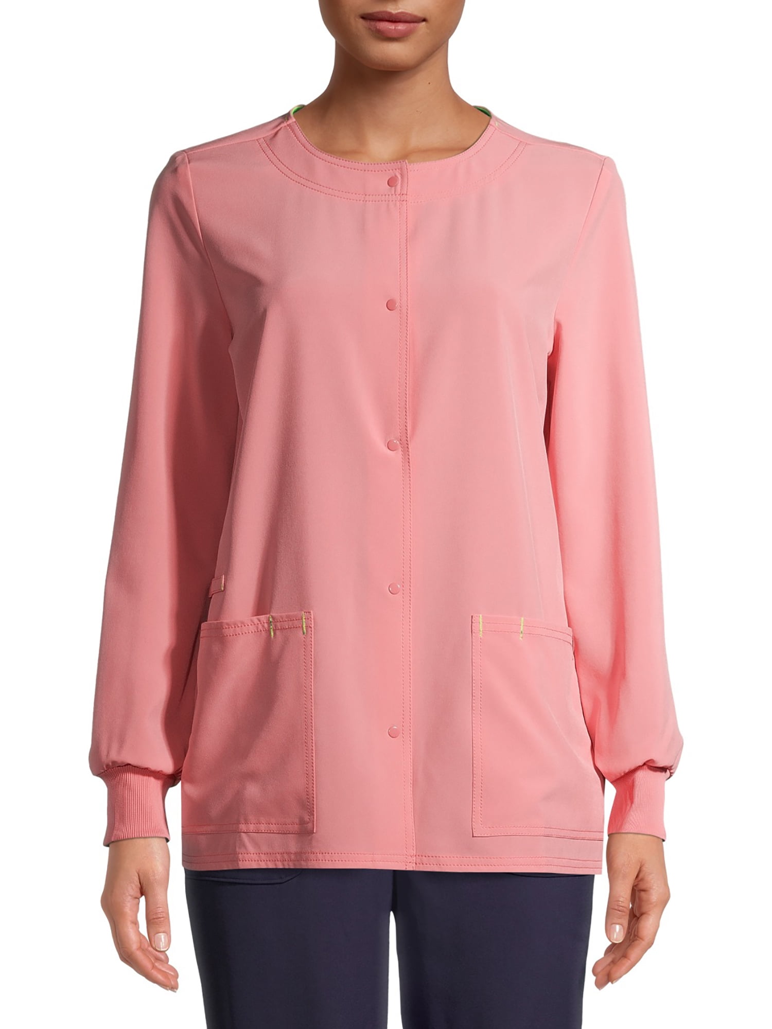 Scrubstar Active Warm-Up Snap-Front Scrub Jacket (Women's) - Walmart.com