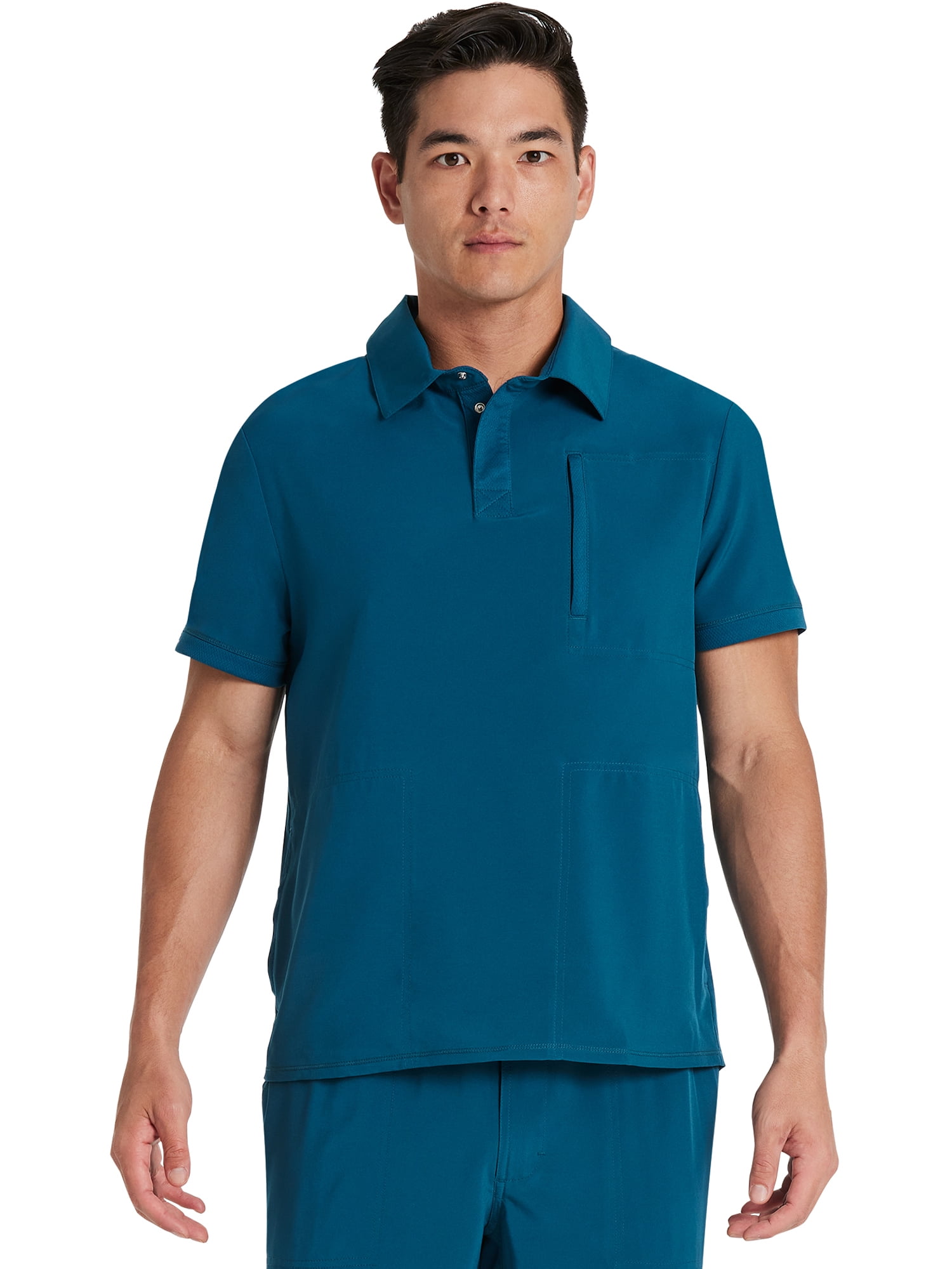 Scrubstar Men's Premium Performance Stretch Polo Scrub Top, Sizes XS ...