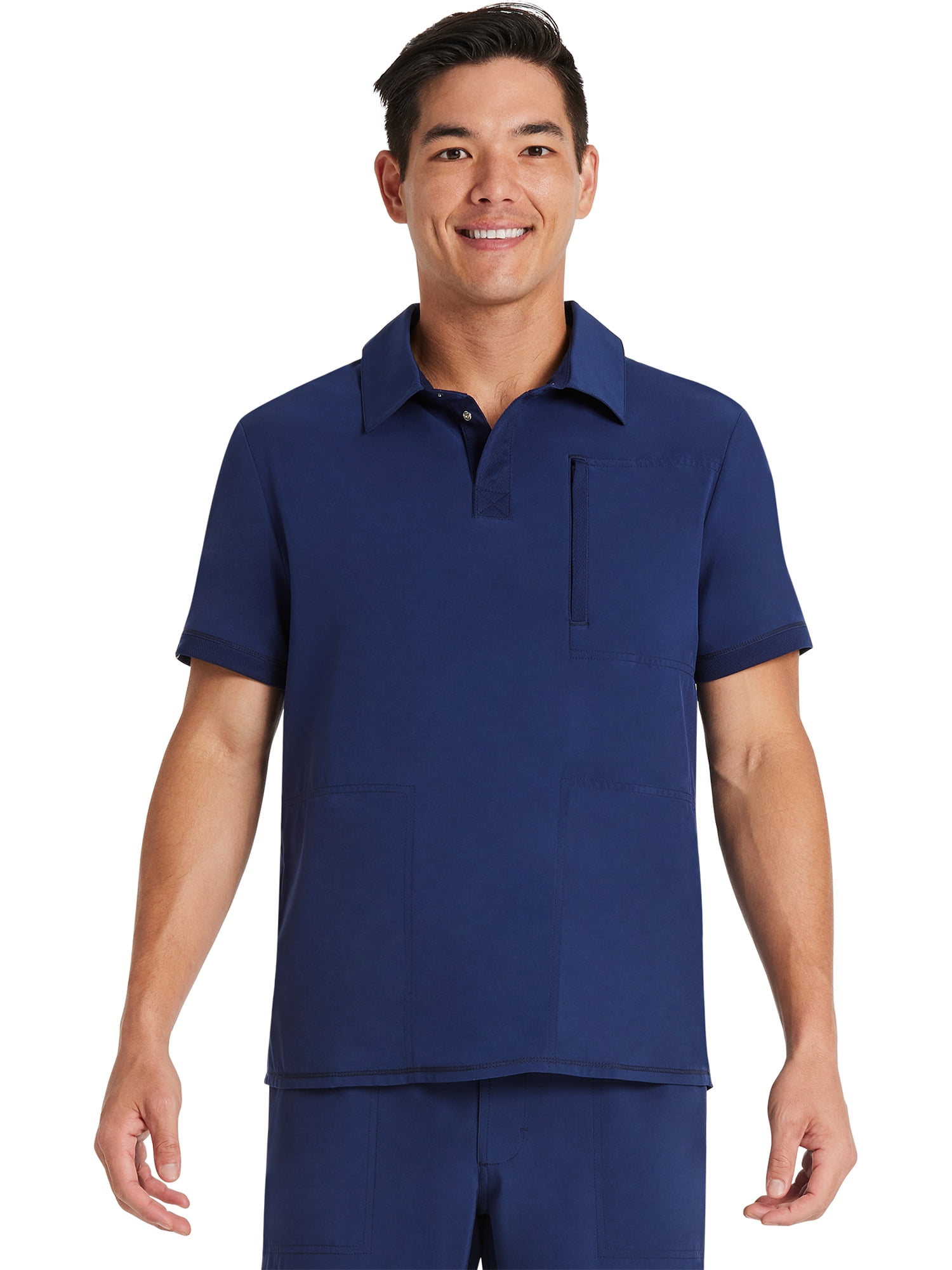 Scrubstar Men's Premium Performance Stretch Polo Scrub Top with Pockets ...