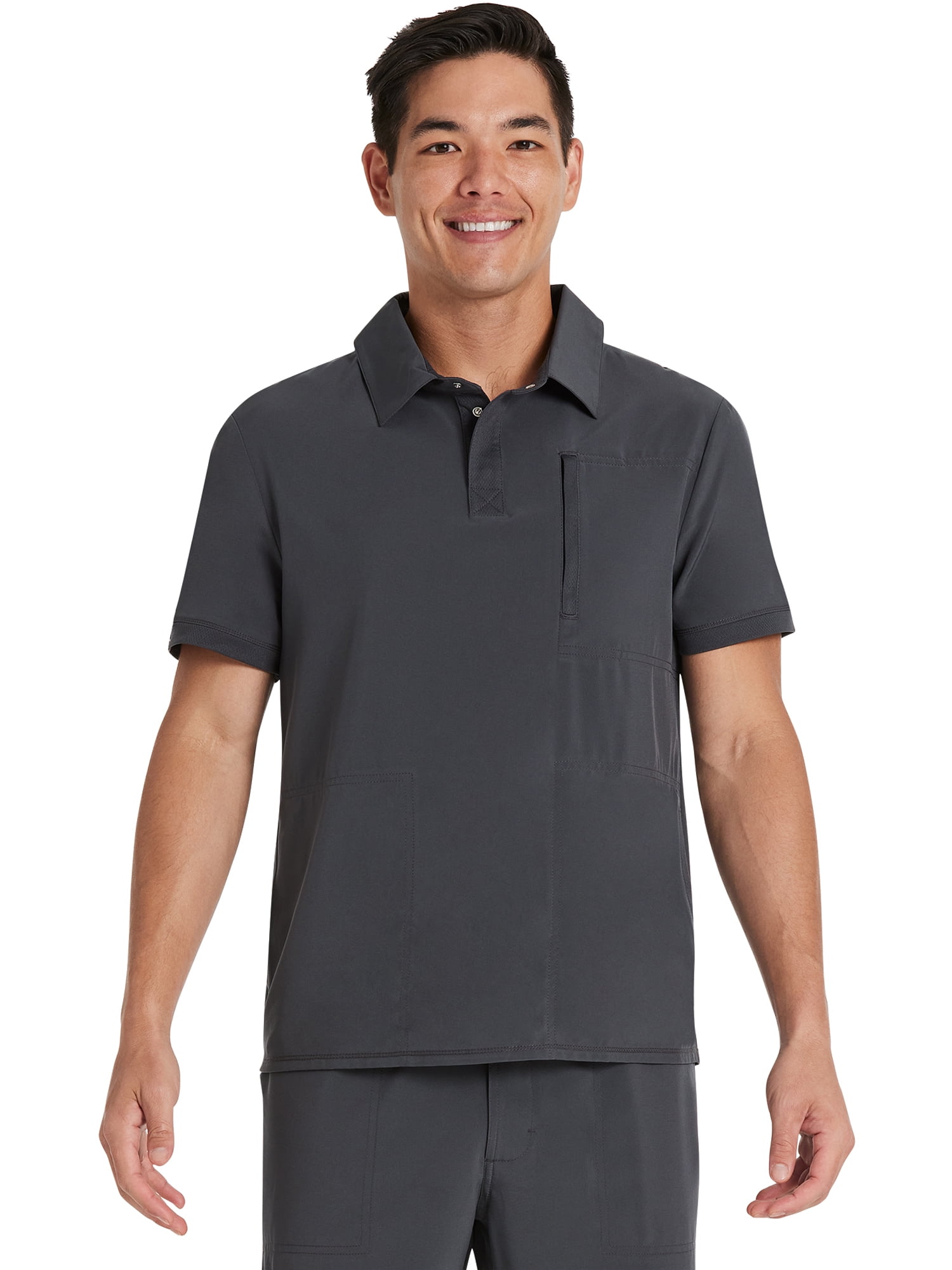 Scrubstar Men's Premium Performance Stretch Polo Scrub Top, Sizes XS ...
