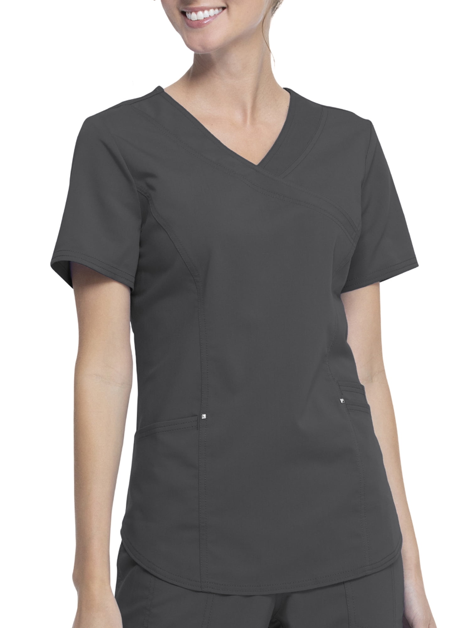 Scrubstar Short Sleeve Mock Neck Wrap Scrub Top (Women's), 1 Count, 1 ...