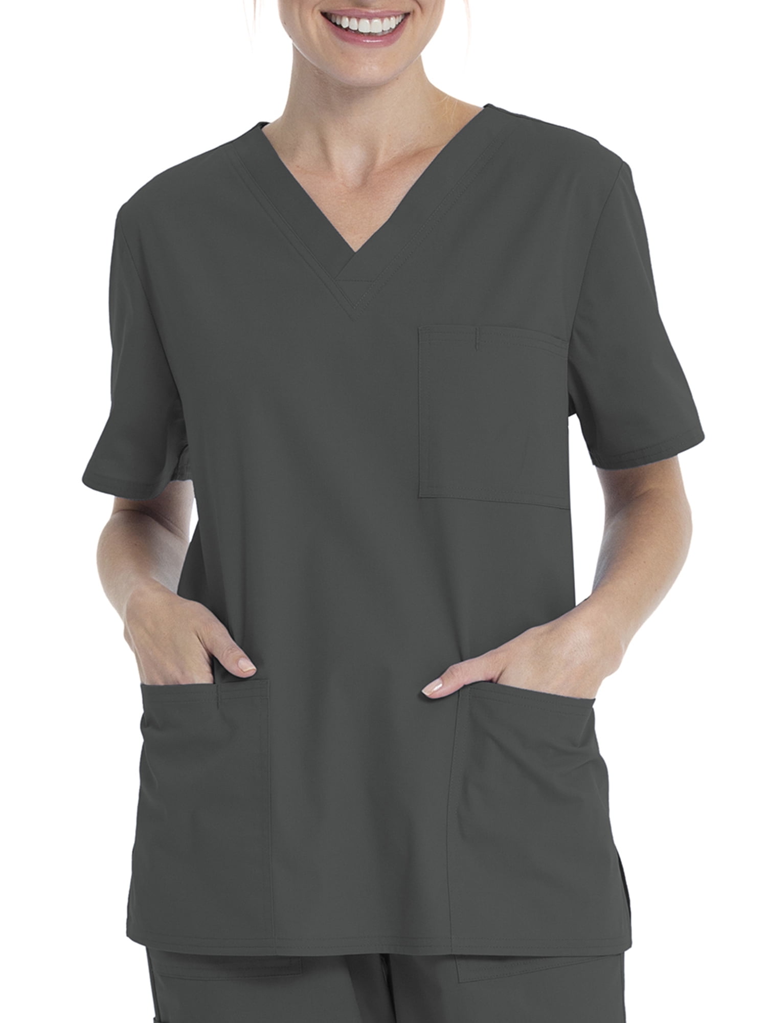Scrubstar Unisex Solid V-Neck Scrub Top WM01T895 - Walmart.com
