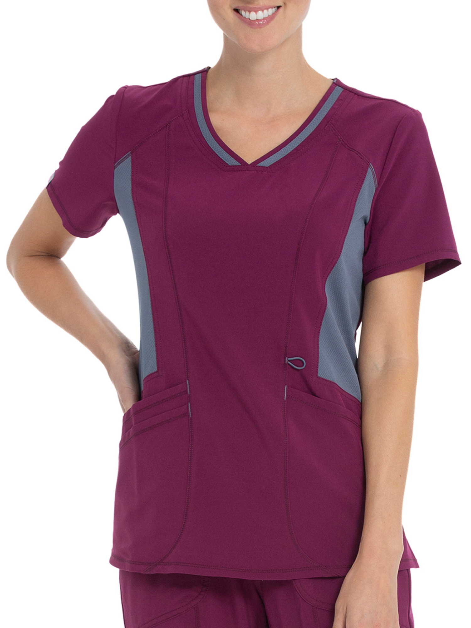 Scrubstar Women's Active Stretch Contrast Mesh V-Neck Scrub Top WD841 ...