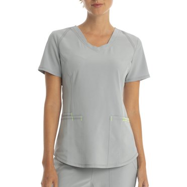 Scrubstar Women's Seasonal Solid Contrast V-Neck Scrub Top - Walmart.com