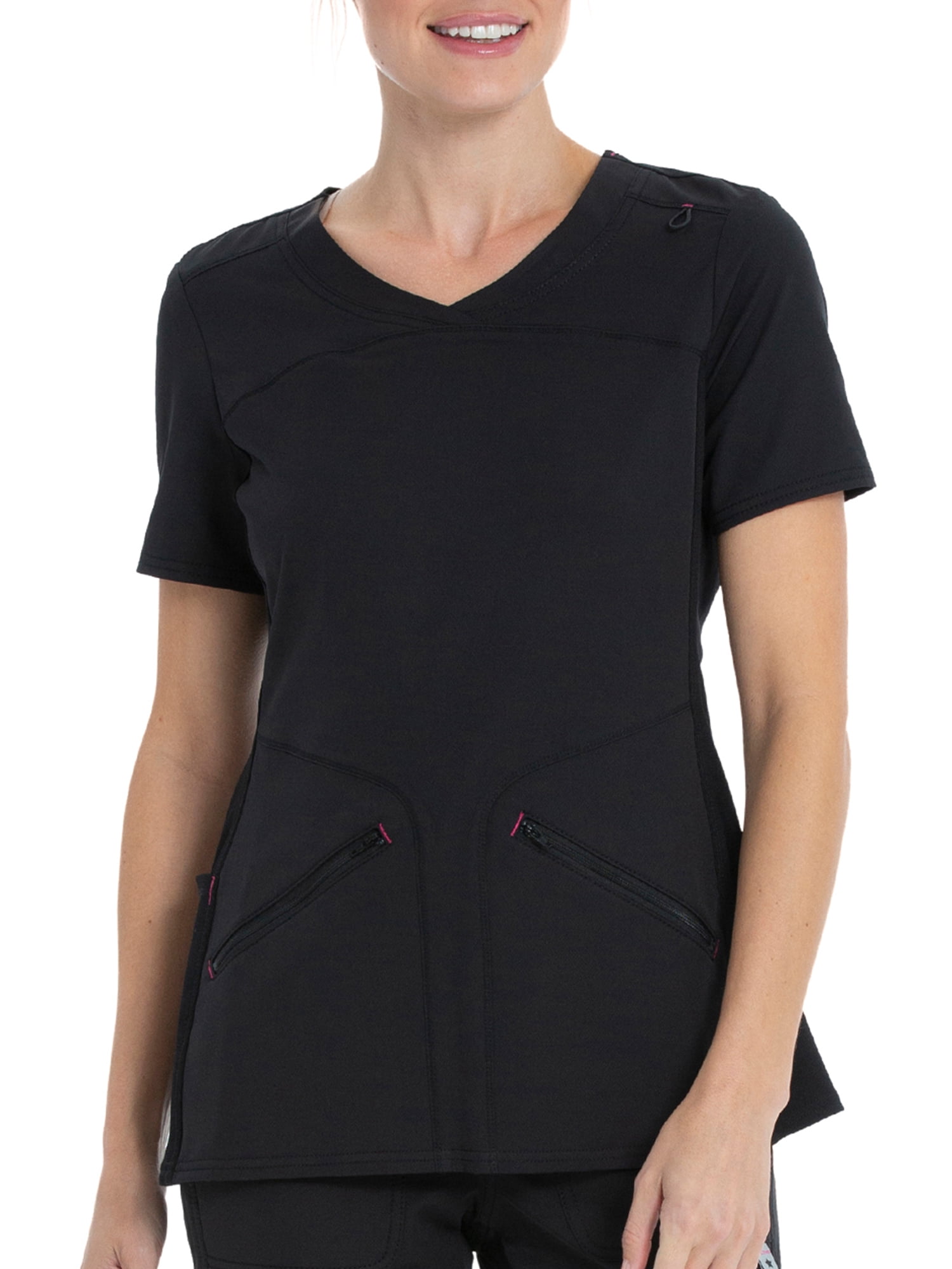 Scrubstar Women's Active Stretch Rib-Knit Side Panel V-Neck Scrub Top ...