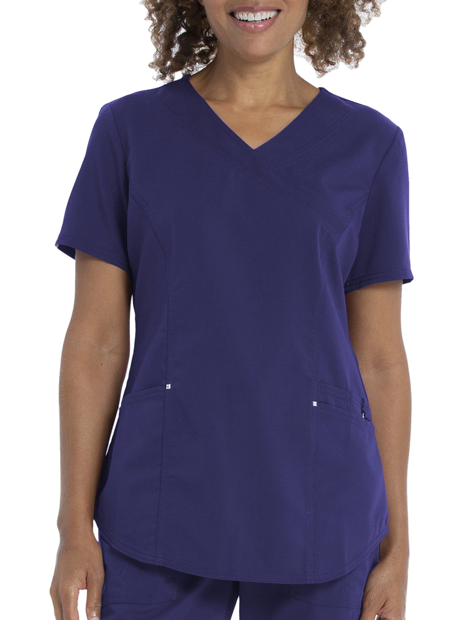 Scrubstar Women's Antimicrobial Premium Ultimate Mock Wrap Scrub Top ...