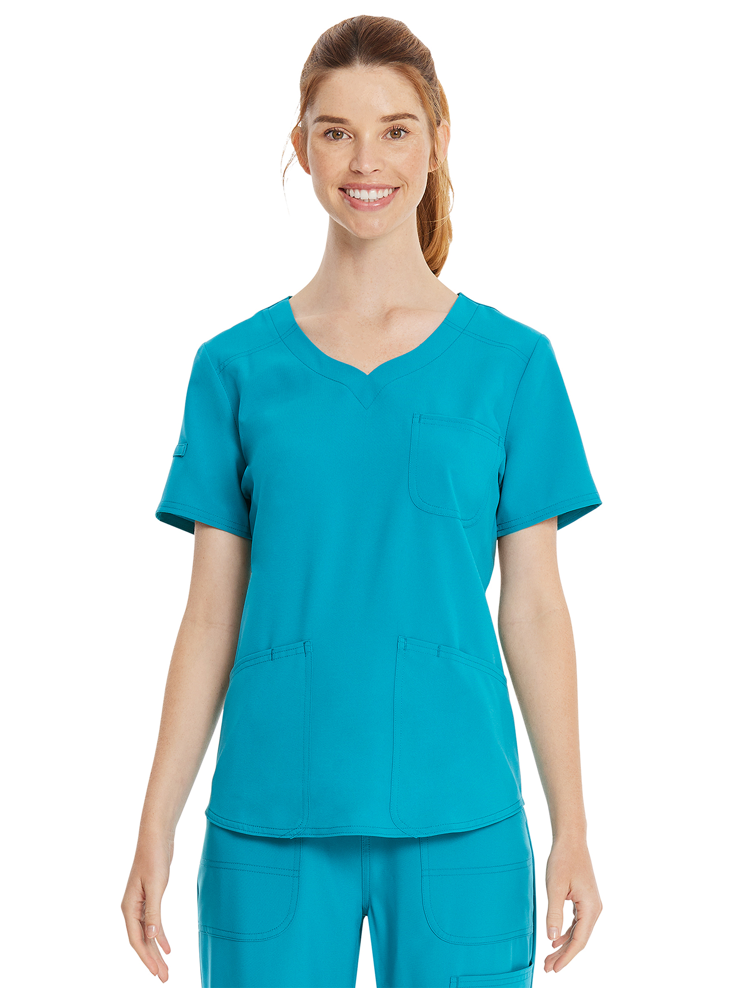 Urbane by Landau Women's Double Pocket Crossover Scrub Top, Style 9534 ...
