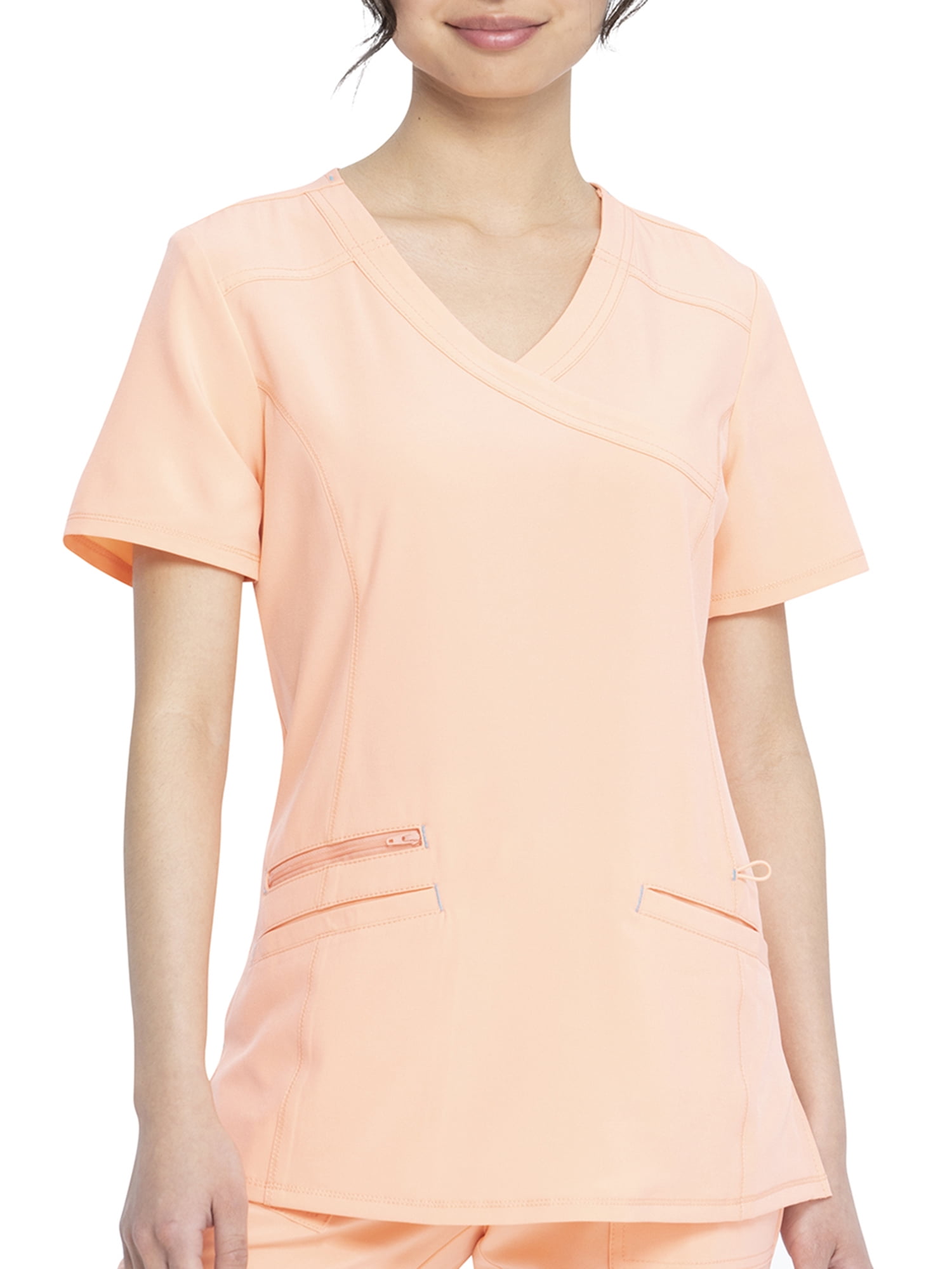 Scrubstar Women's Fashion Premium Performance Mock Wrap Scrub Top ...