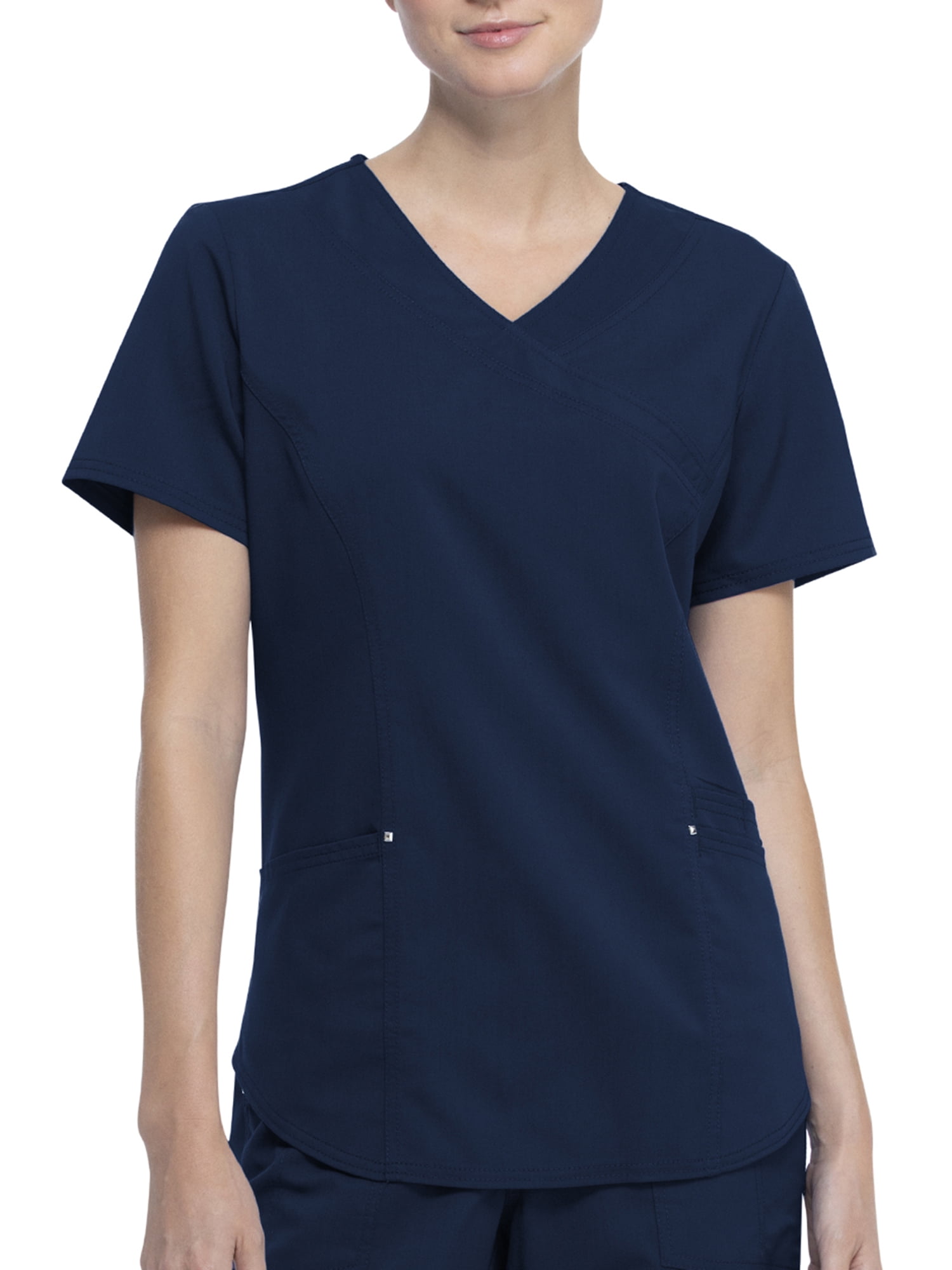 Scrubstar Women's Fashion Premium Ultimate Mock Wrap Scrub Top ...