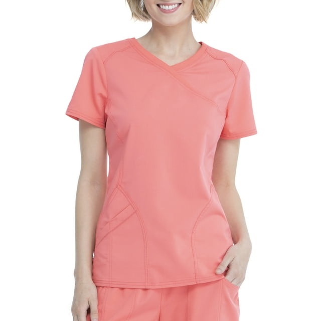 Scrubstar Women's Premium Rayon Mock Wrap Scrub Top - Walmart.com