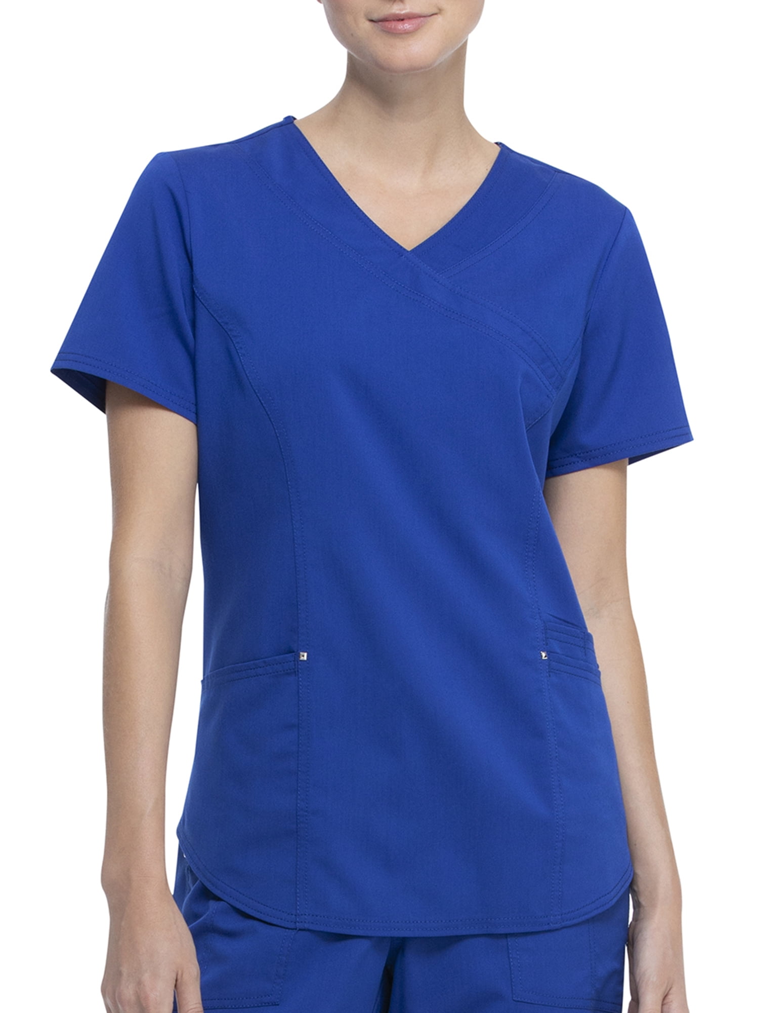 Scrubstar Women's Premium Ultimate Mock Wrap Scrub Top - Walmart.com