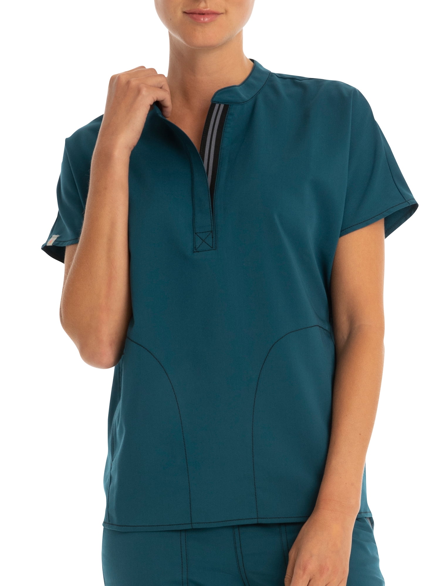 Scrubstar Women's Ultimate Mandarin Collar Stretch Twill Scrub Top ...