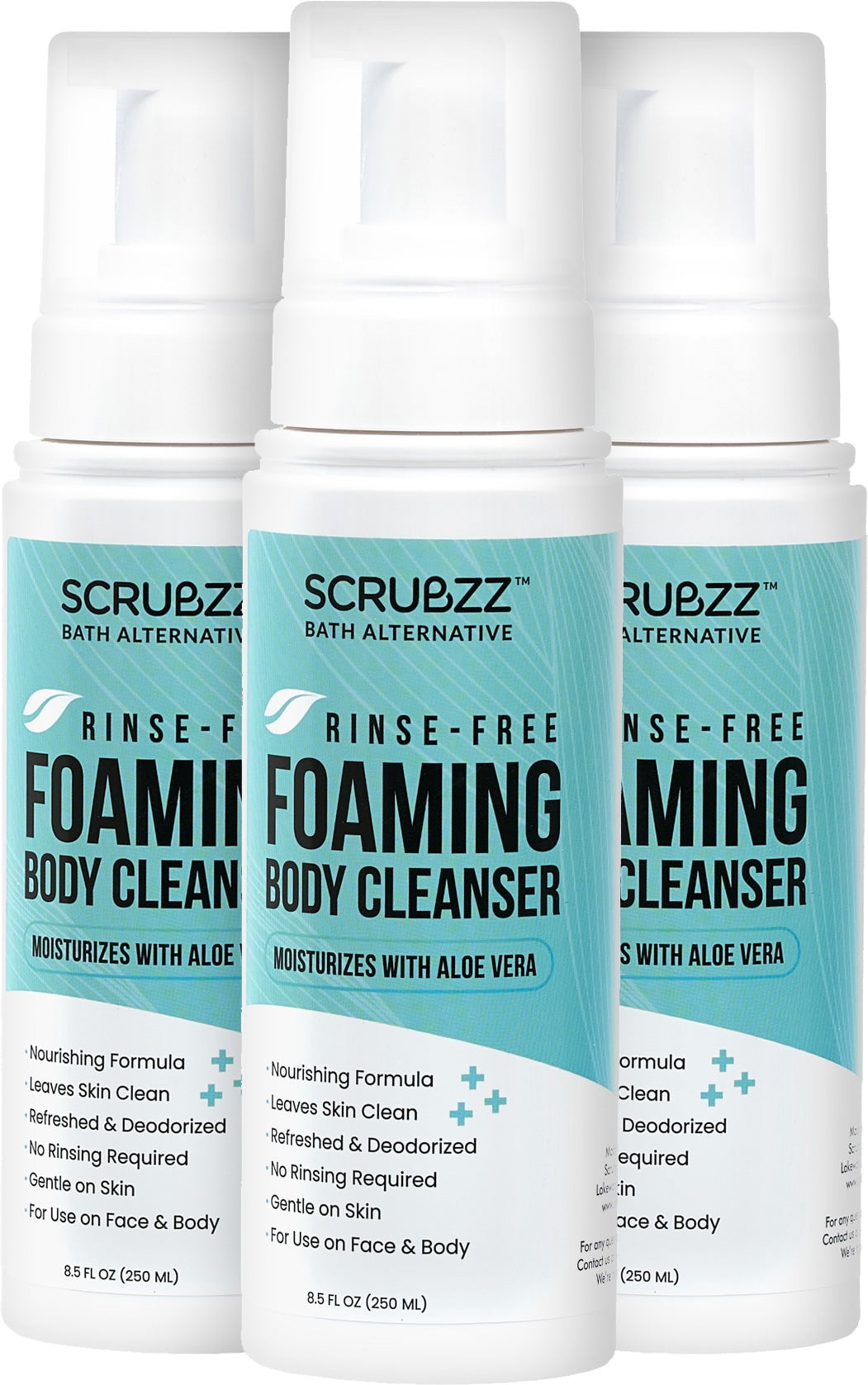 Scrubzz No Rinse Body Wash for Elderly, Rinse Free Cleansing Foam ...