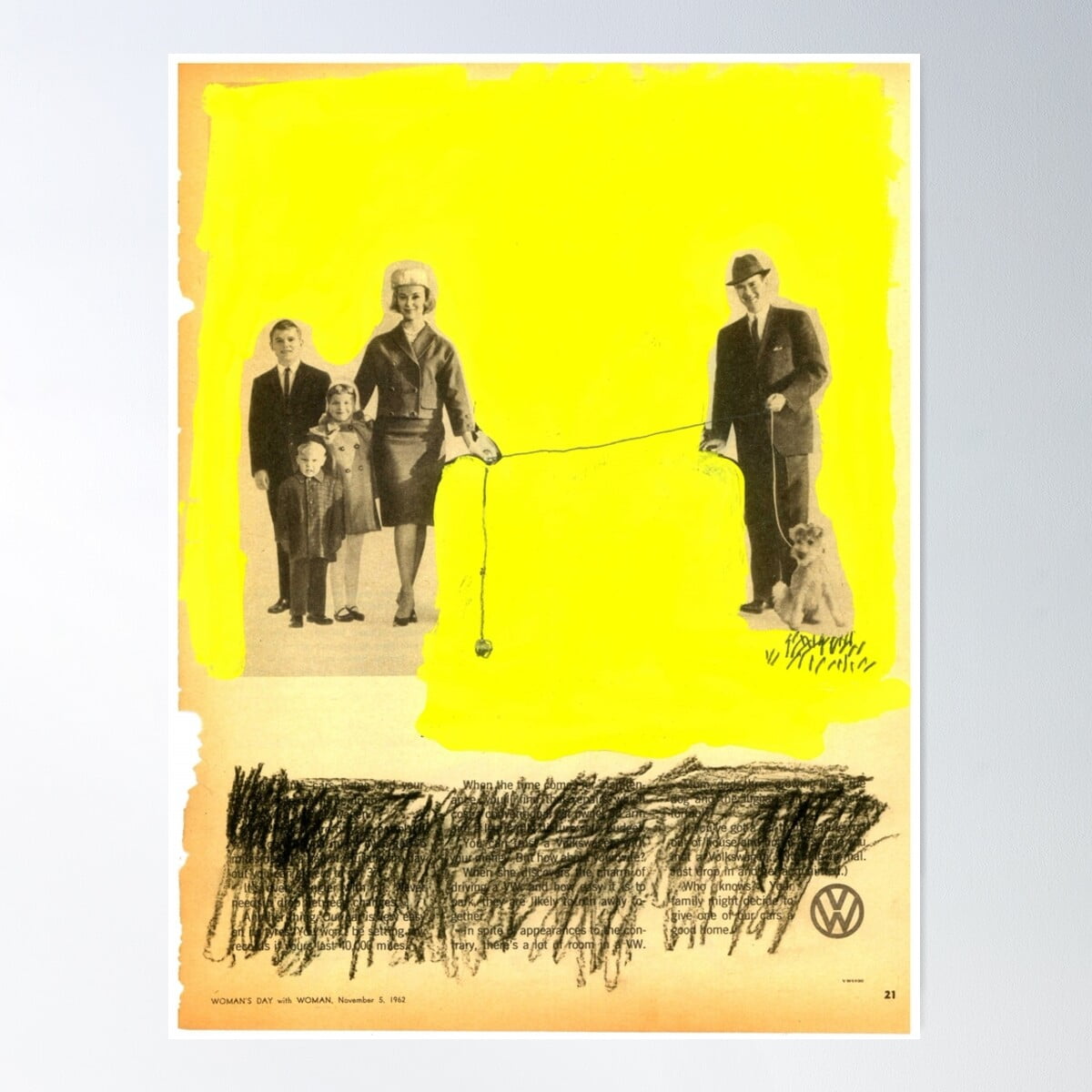 Scruffy was bored with ball training with the Jones's Poster, 8x12 ...