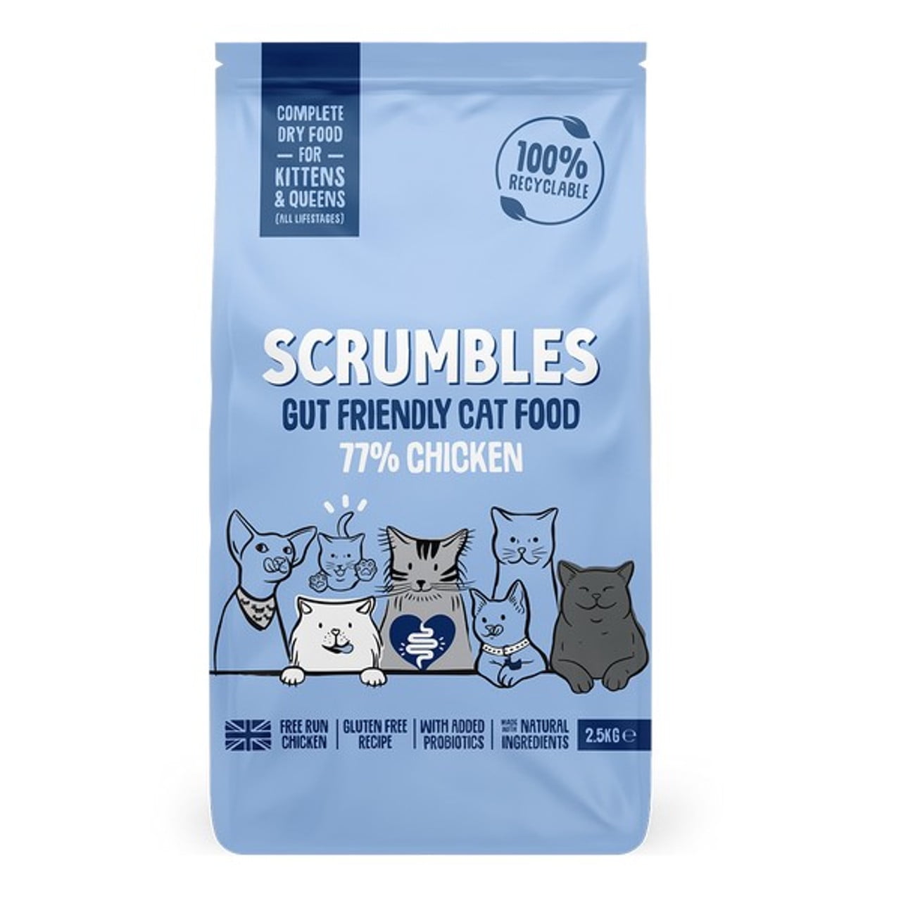 Scrumbles Dry Cat Food Kitten Chicken Cat Food 2.5kg - Walmart.com