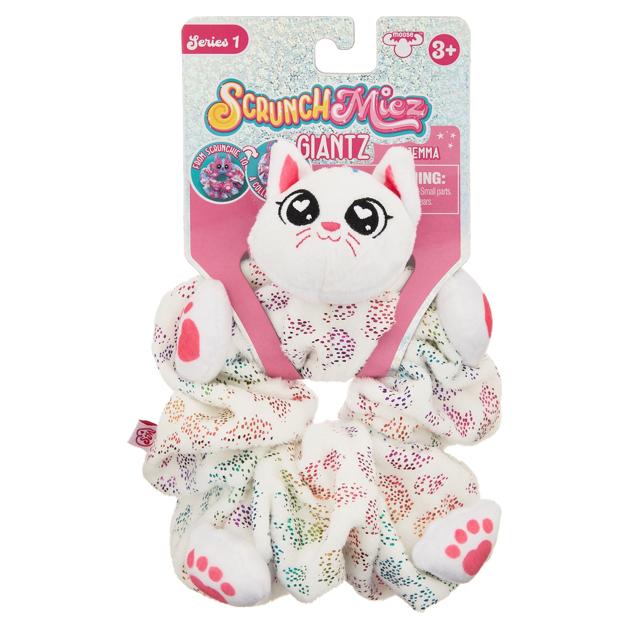 ScrunchMiez Giantz 6" Kitty Scrunchie Transforms Hair Tie to Plush ...