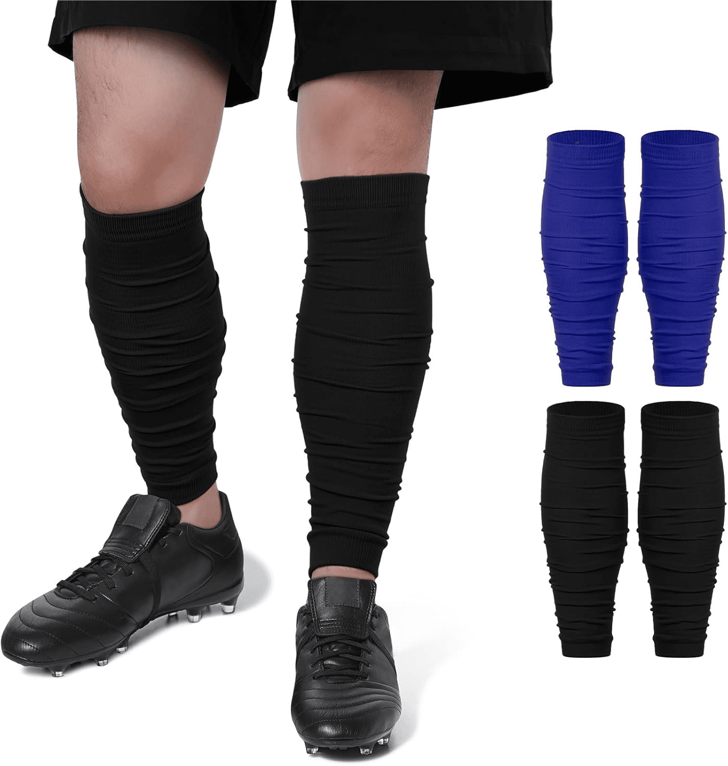 Scrunched Leg Sleeves for Men Football Calf Compression Sleeves Men Leg ...